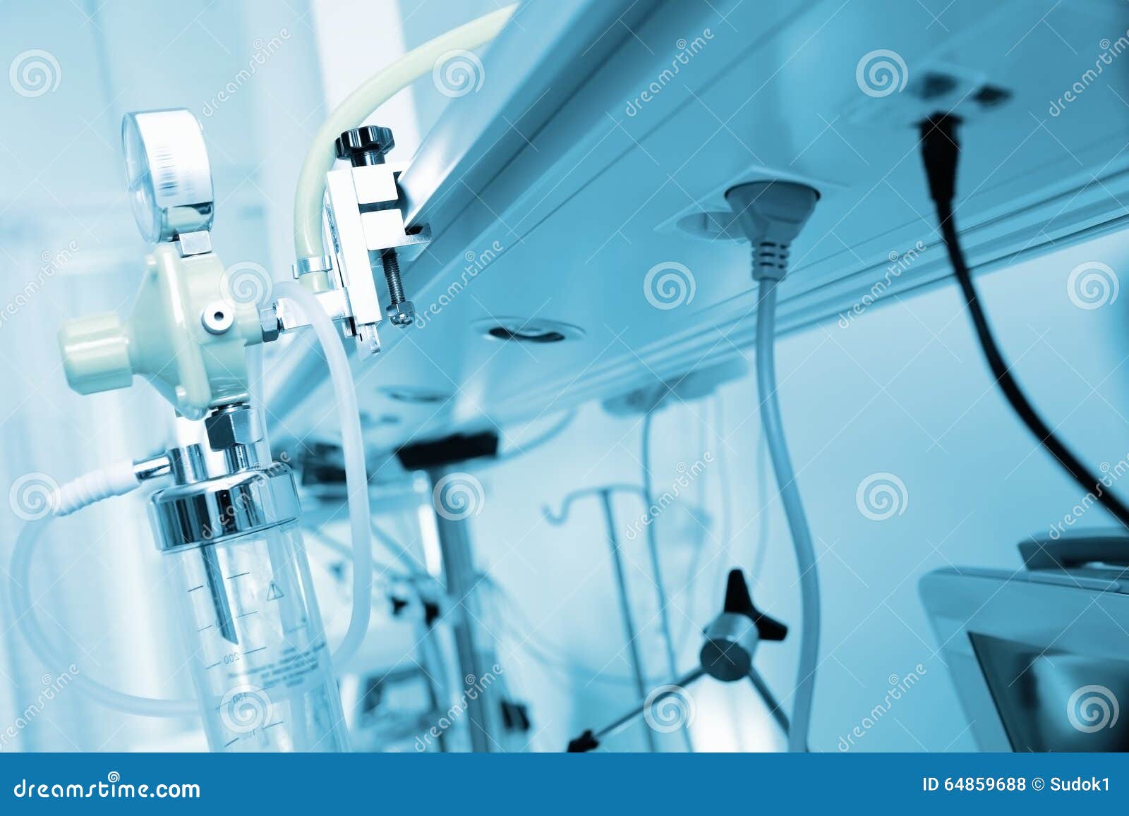 Gas panel in hospital stock photo. Image of electric - 64859688