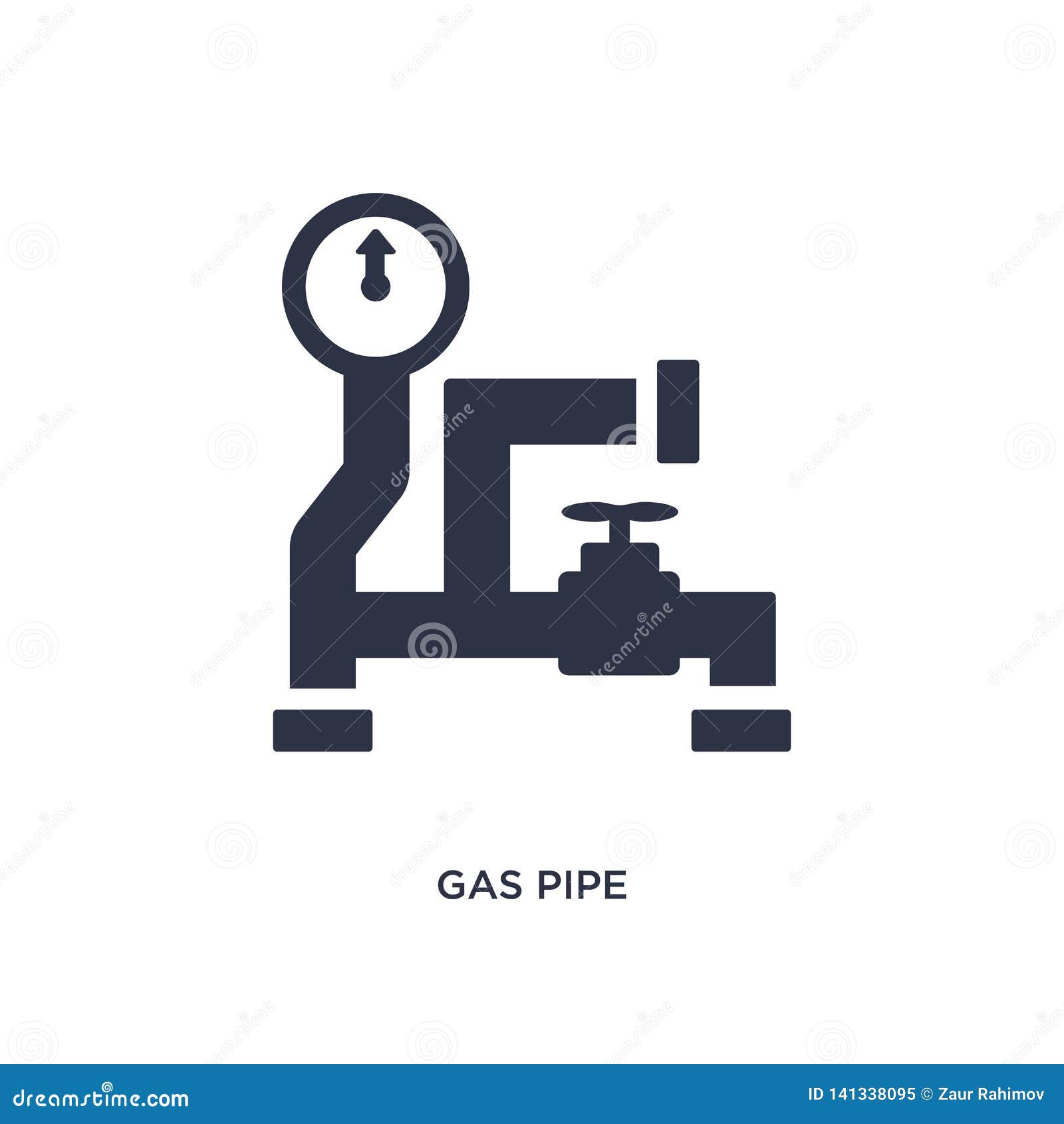 Gas Pipe Icon on White Background. Simple Element Illustration from ...