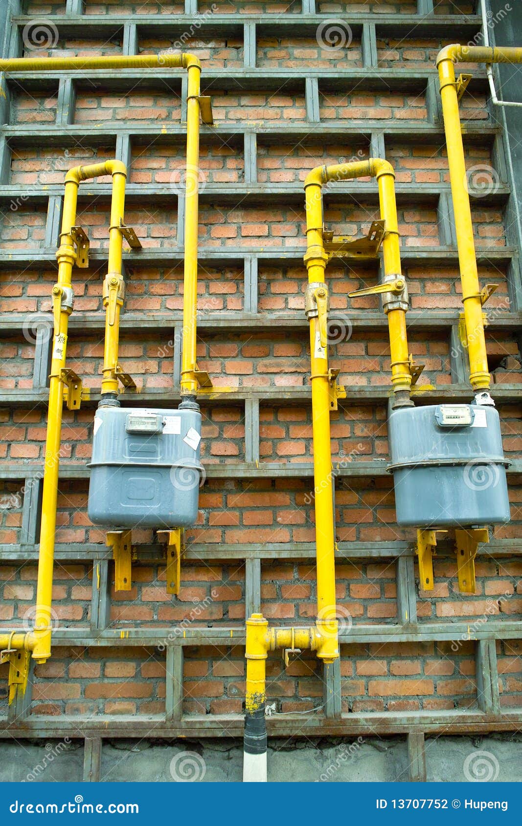 Gas pipe meter and valve stock photo. Image of mess, valve - 13707752