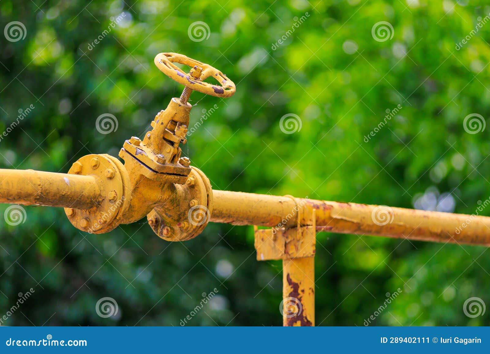 Gas Pipe Valve. Background with Selective Focus Stock Image - Image of ...