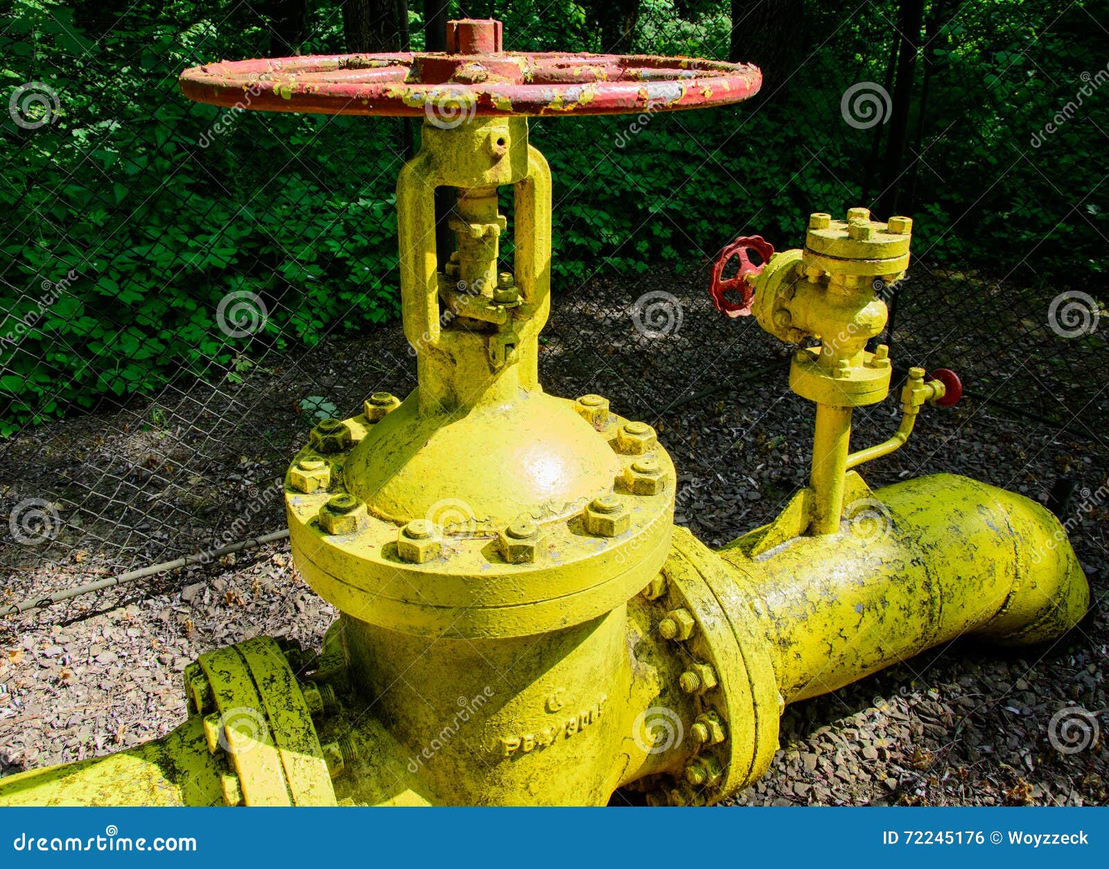 Gas pipe valve stock photo. Image of pressure, equipment - 72245176