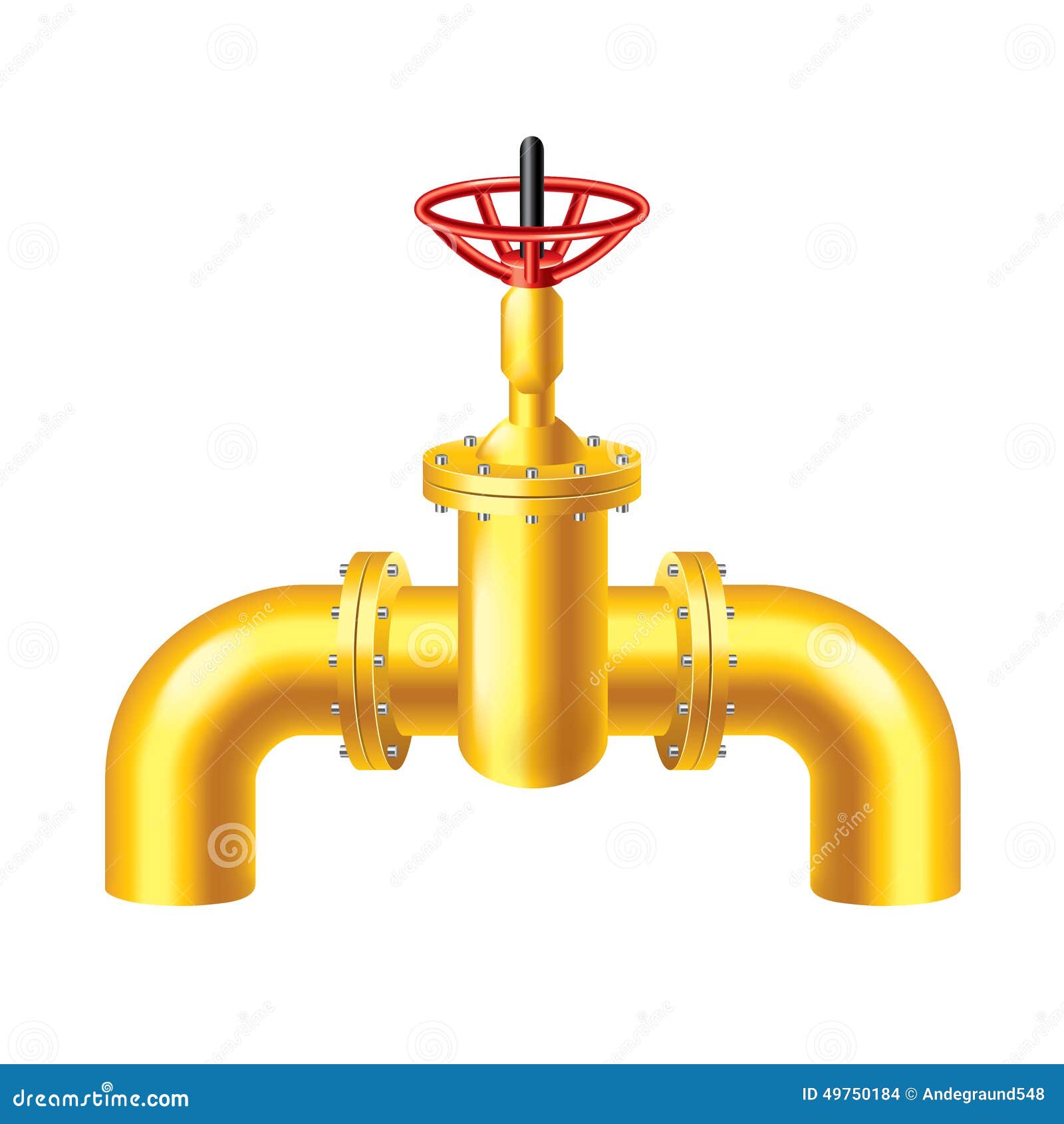 Gas Pipeline Isolated on White Vector Stock Vector - Illustration of ...