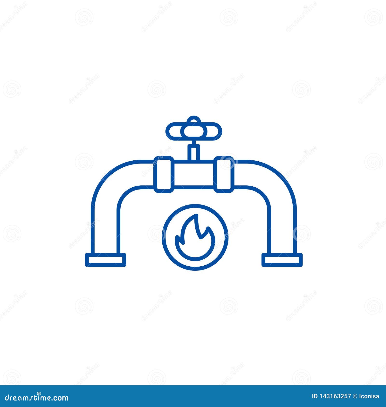 Gas Pipeline Line Icon Concept. Gas Pipeline Flat Vector Symbol, Sign ... Gas Pipeline Line Icon Concept. Gas Pipeline Flat Vector Symbol, Sign ...