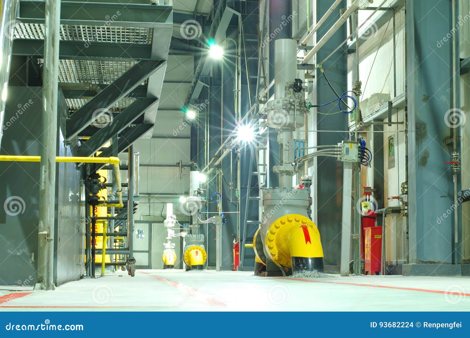 Gas pipeline at night editorial stock image. Image of field - 93682224