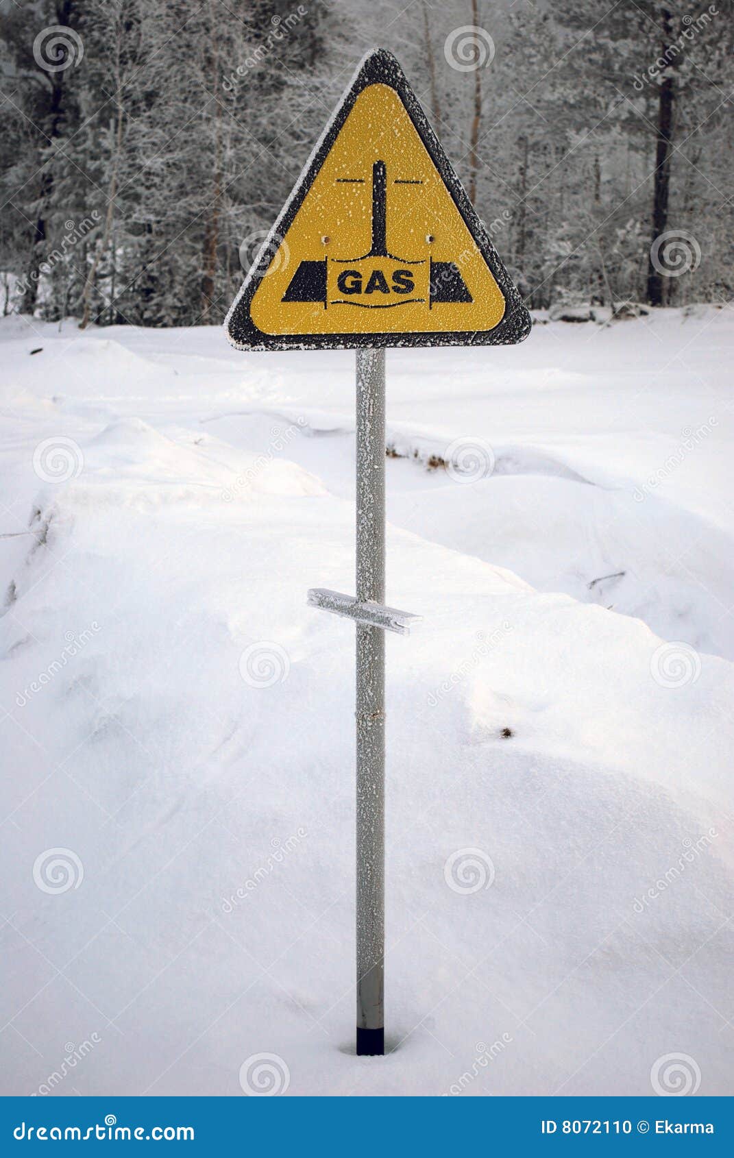 Gas pipeline sign stock photo. Image of line, yellow, siberia - 8072110
