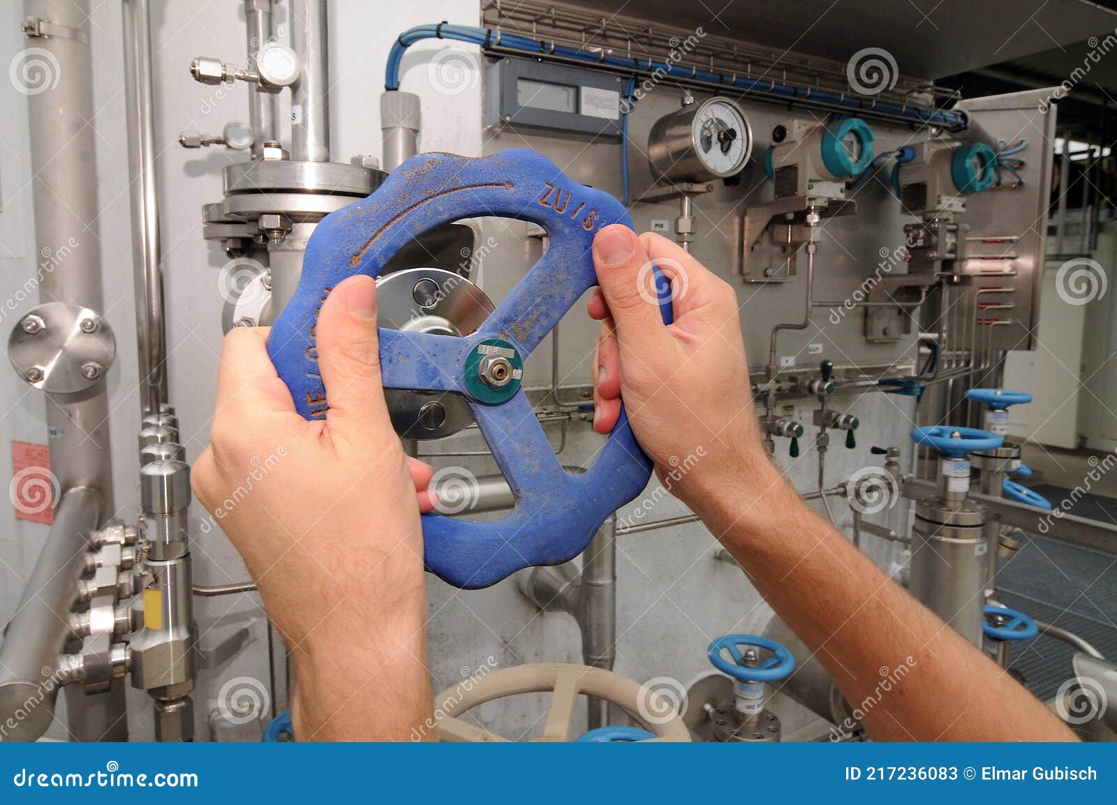 Gas pipeline and a valve stock image. Image of carbon - 217236083