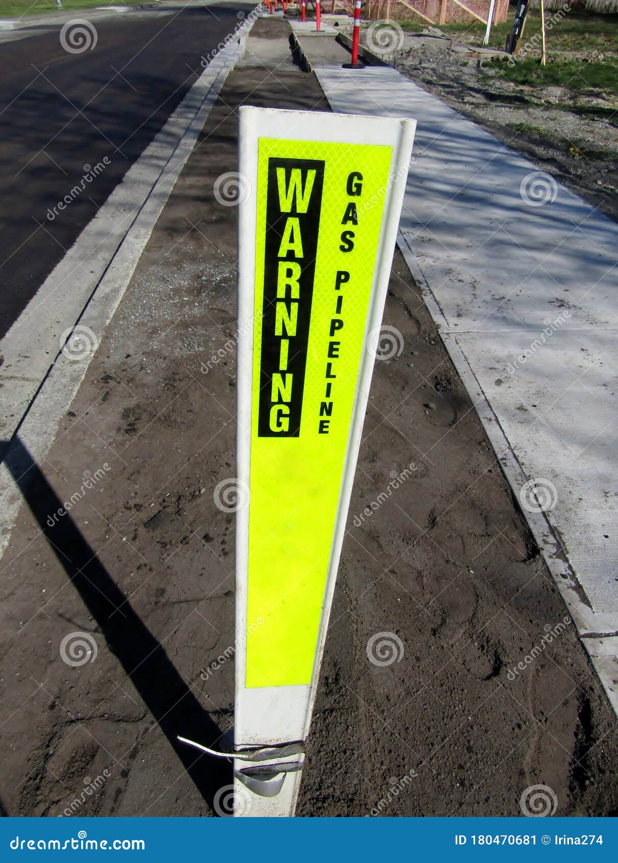 Gas pipeline warning sign stock image. Image of domestic - 180470681