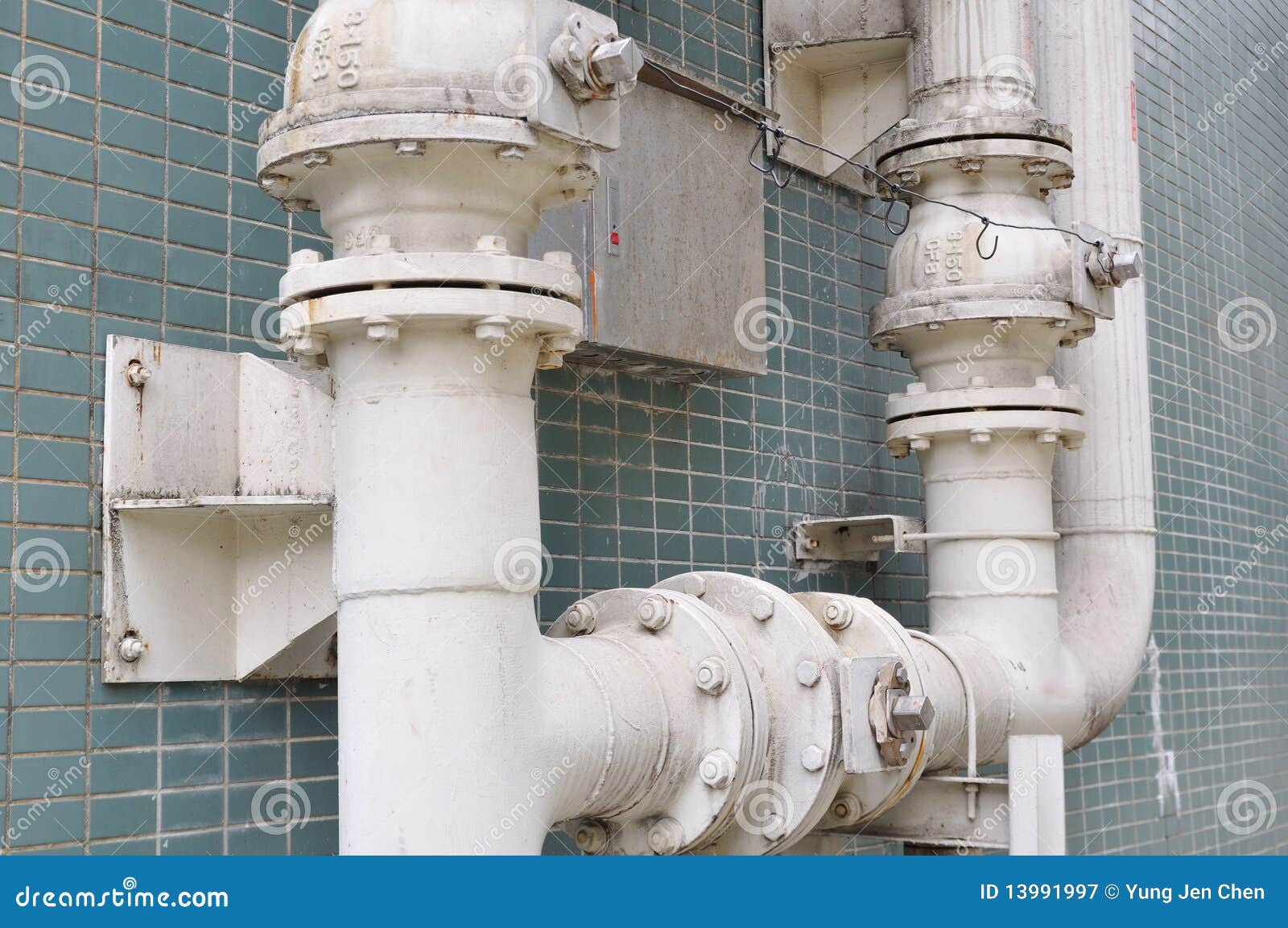 Gas pipes stock image. Image of industry, steel, white - 13991997