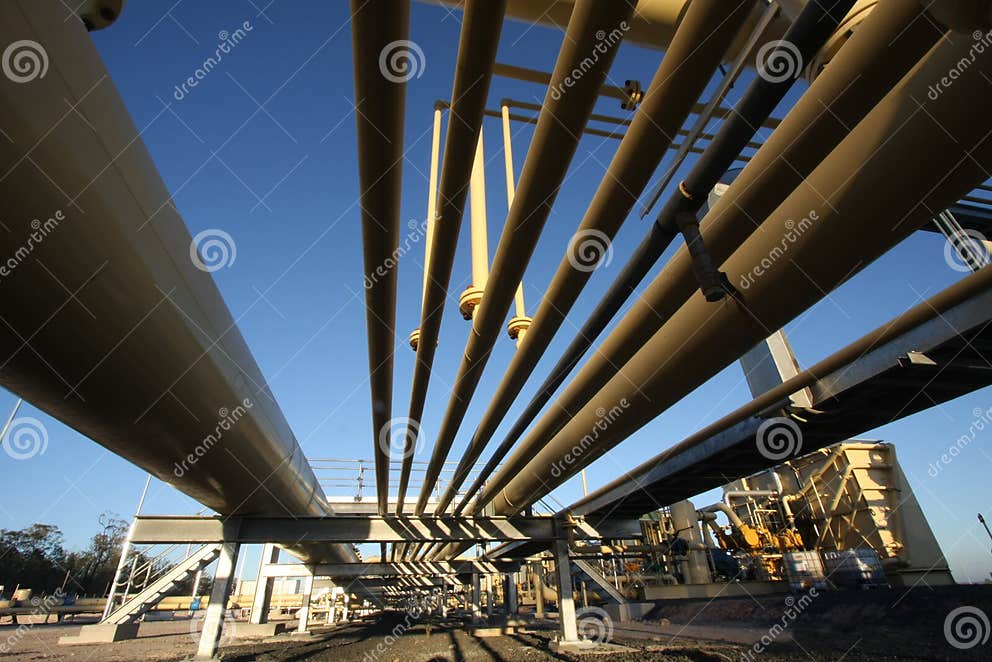 Gas Pipes stock image. Image of industry, generation - 16181641