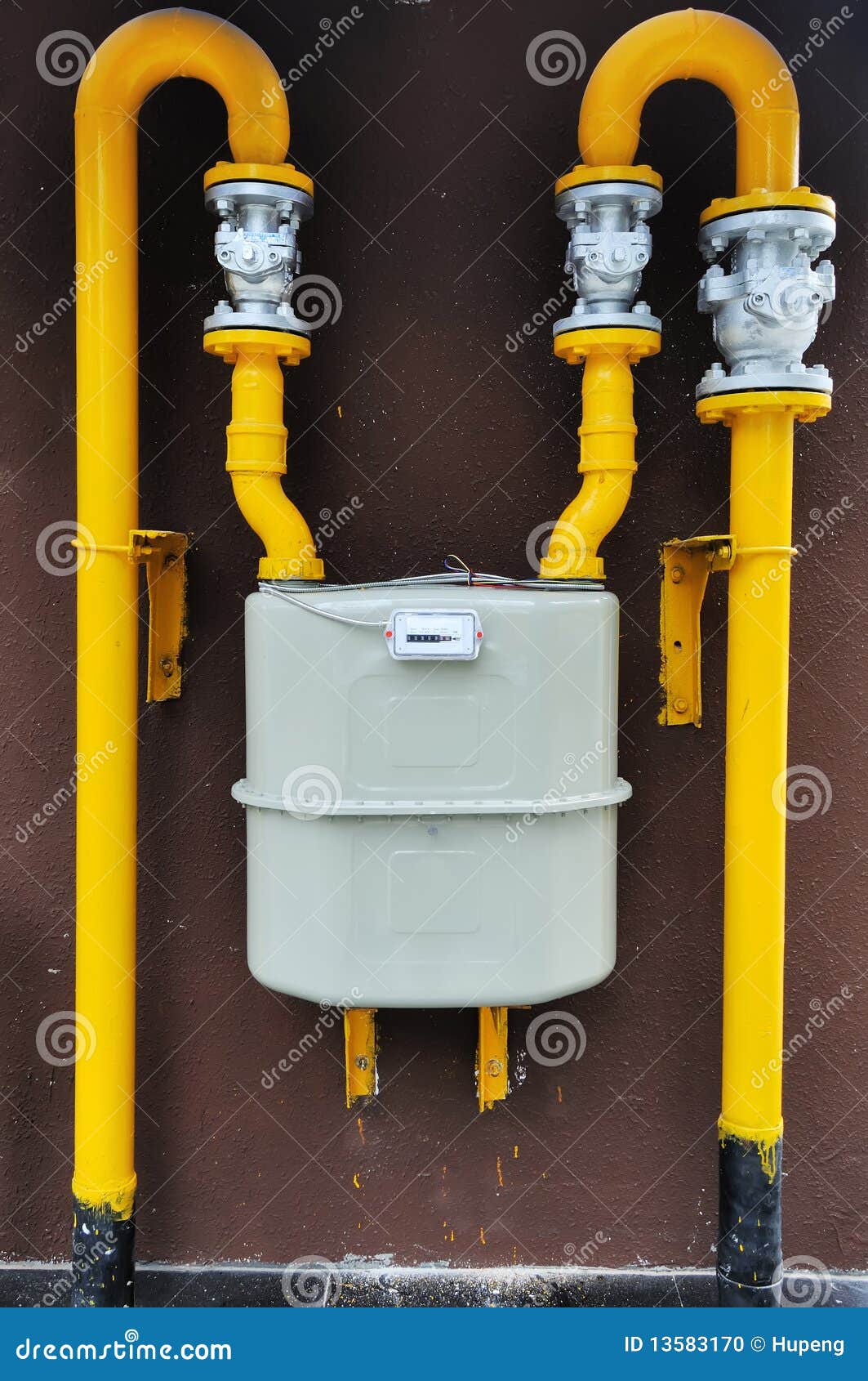 Gas pipes and meter stock photo. Image of design, meter - 13583170