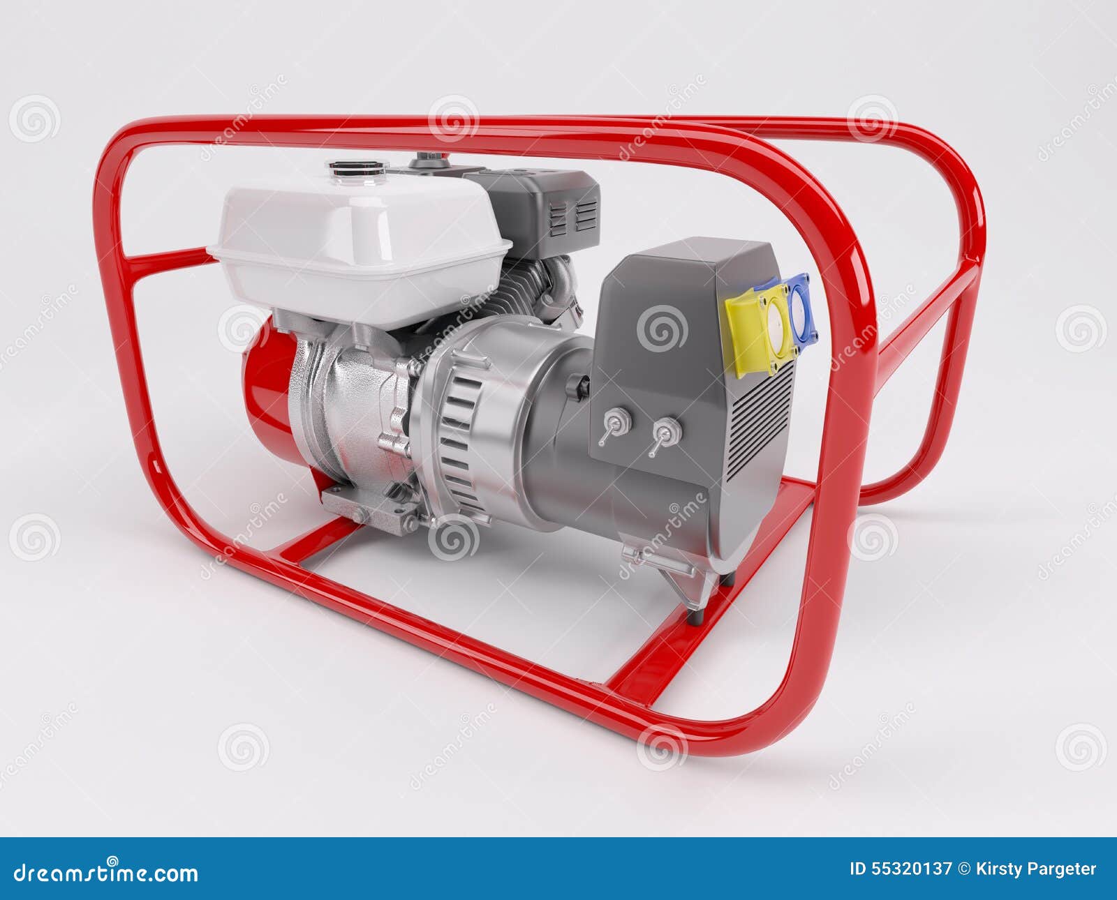 Gas powered generator stock illustration. Illustration of generators ...