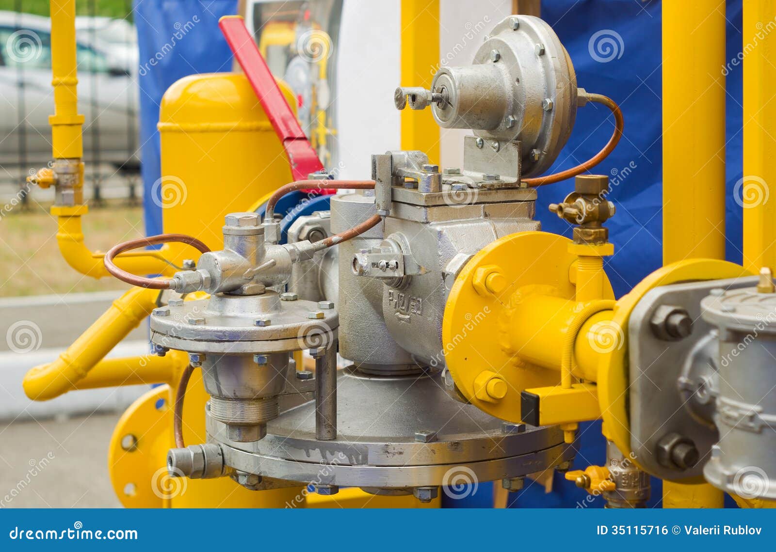 Gas Pressure Regulator With Built-in Slam-shut Device Stock Image ...