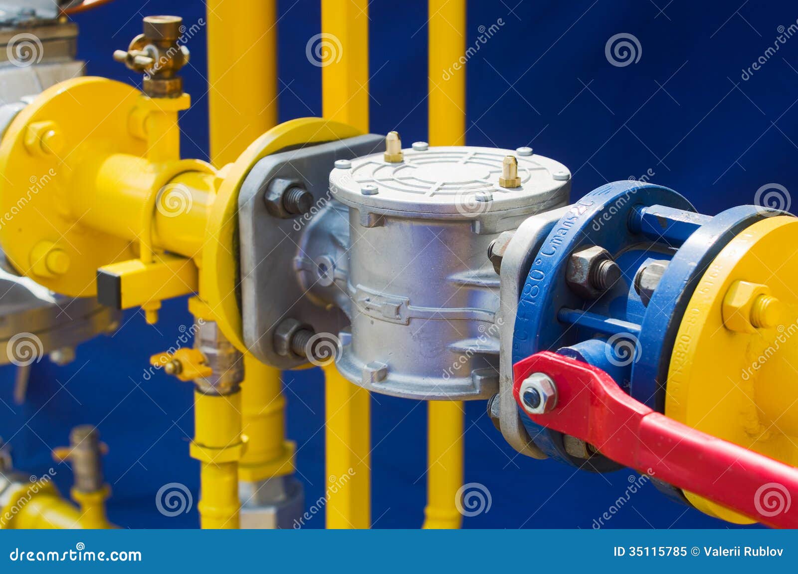 Gas Pressure Regulator With Built-in Slam-shut Device Stock Image ...