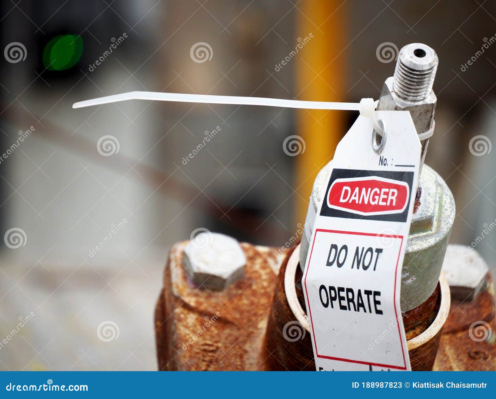 Gas Process Valve Isolation Lock Out Tag Out,Lock Stock Image - Image ...