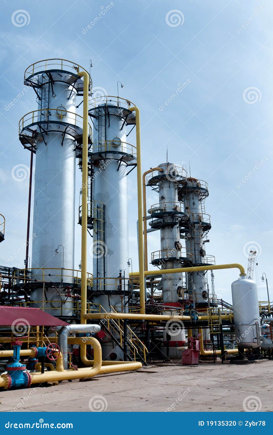 Gas-processing factory stock photo. Image of power, piping - 19135320