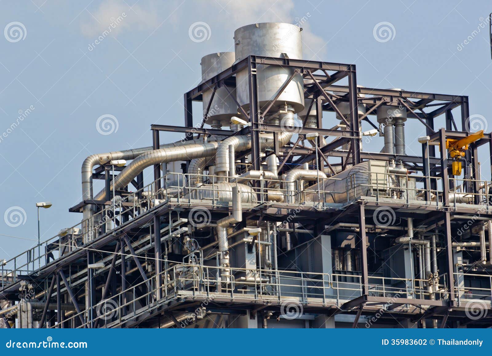 Gas processing factory stock photo. Image of environment - 35983602