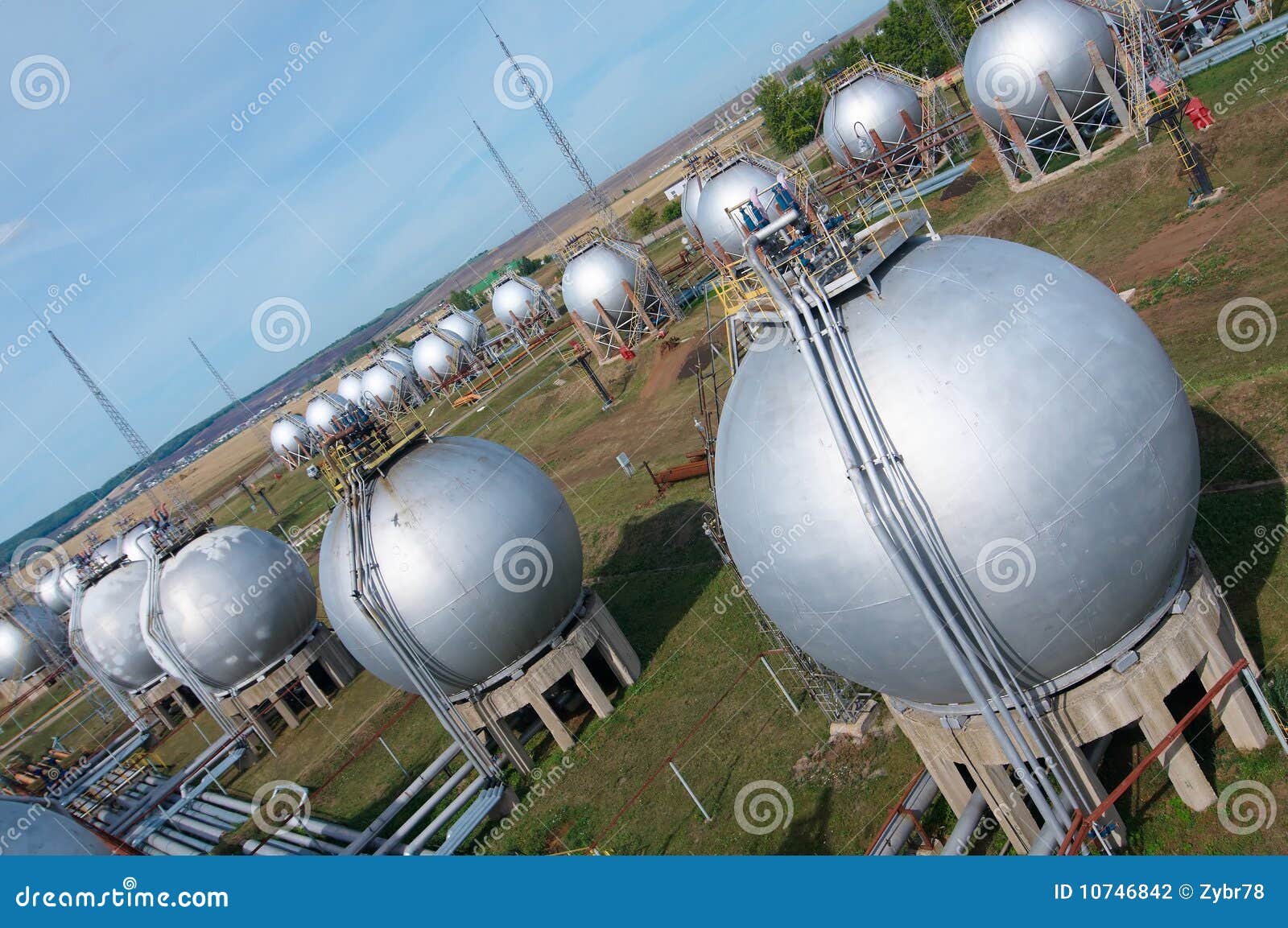 Gas-processing industry stock photo. Image of damage - 10746842