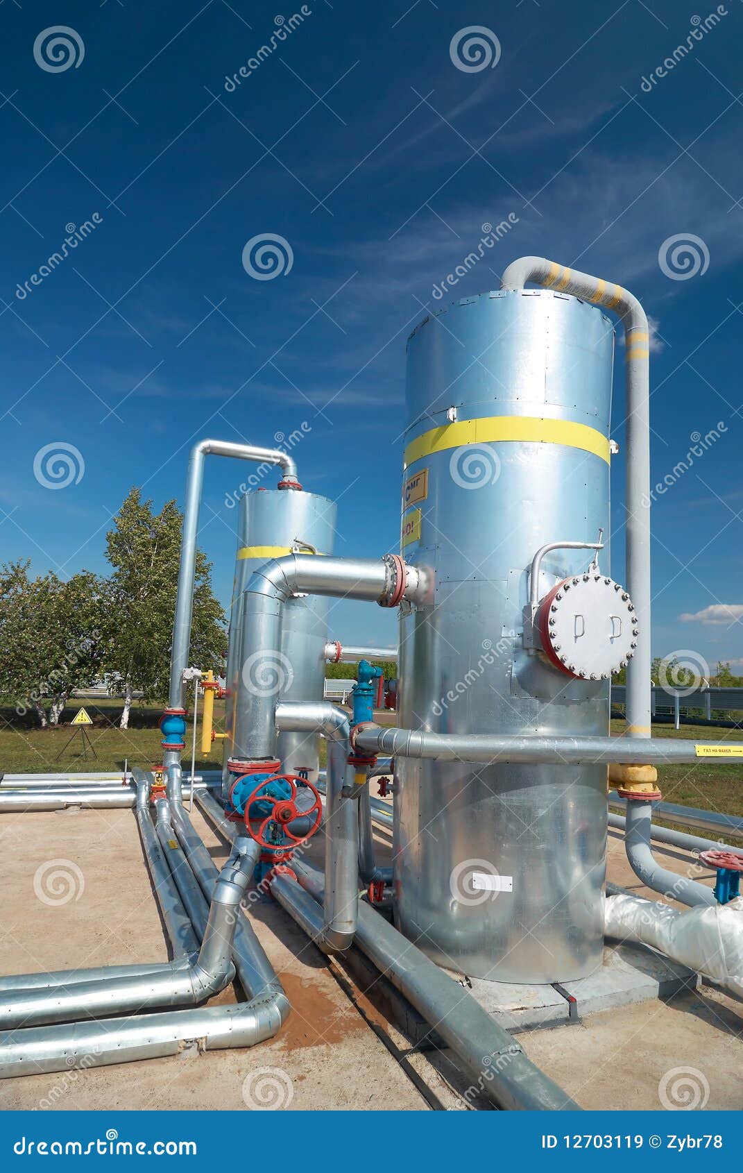 Gas processing industry stock image. Image of chimney - 12703119