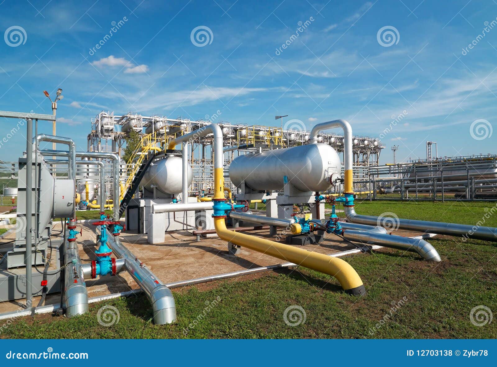 Gas processing industry stock photo. Image of environment - 12703138