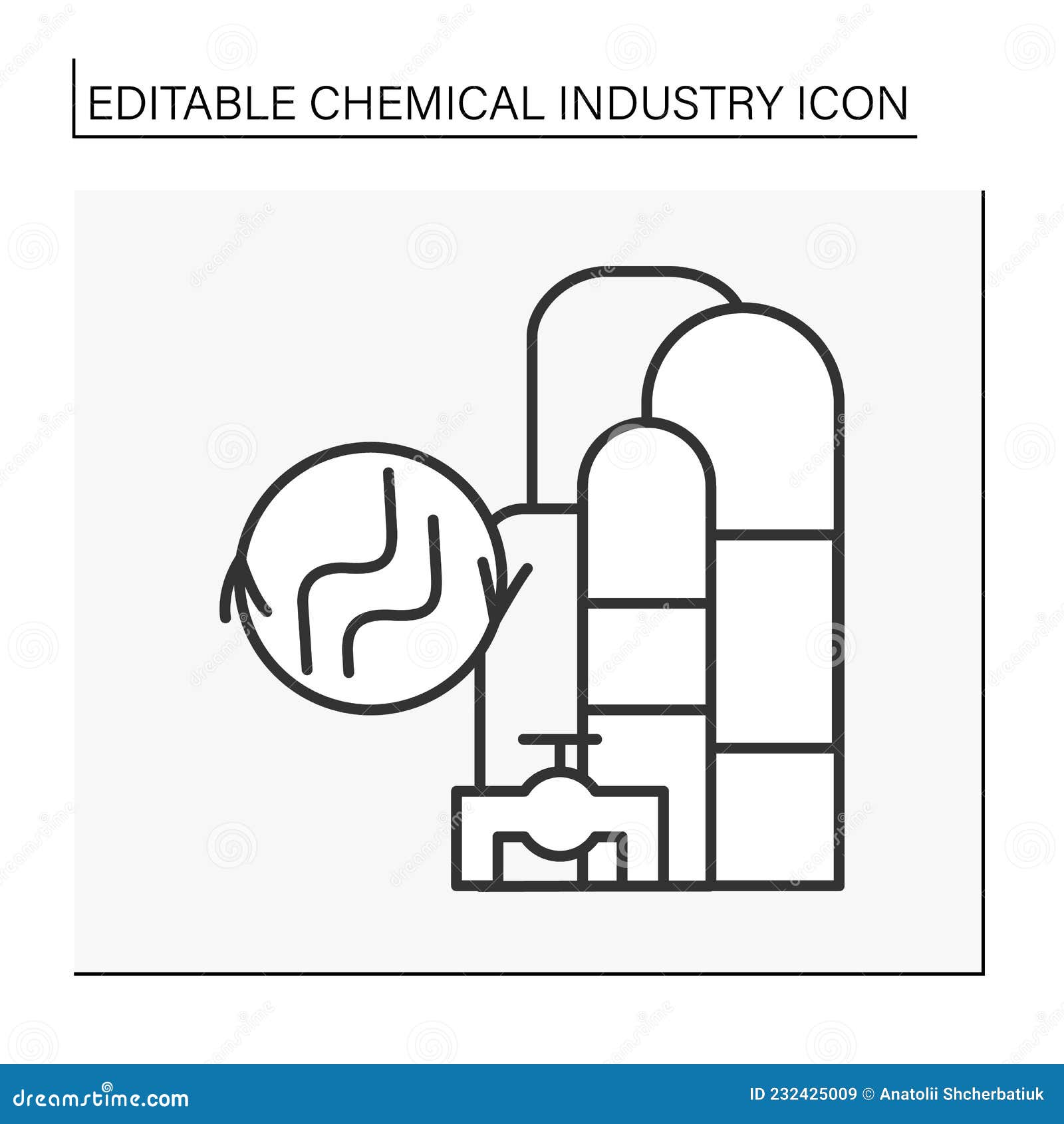Gas processing line icon stock vector. Illustration of microbiology ...