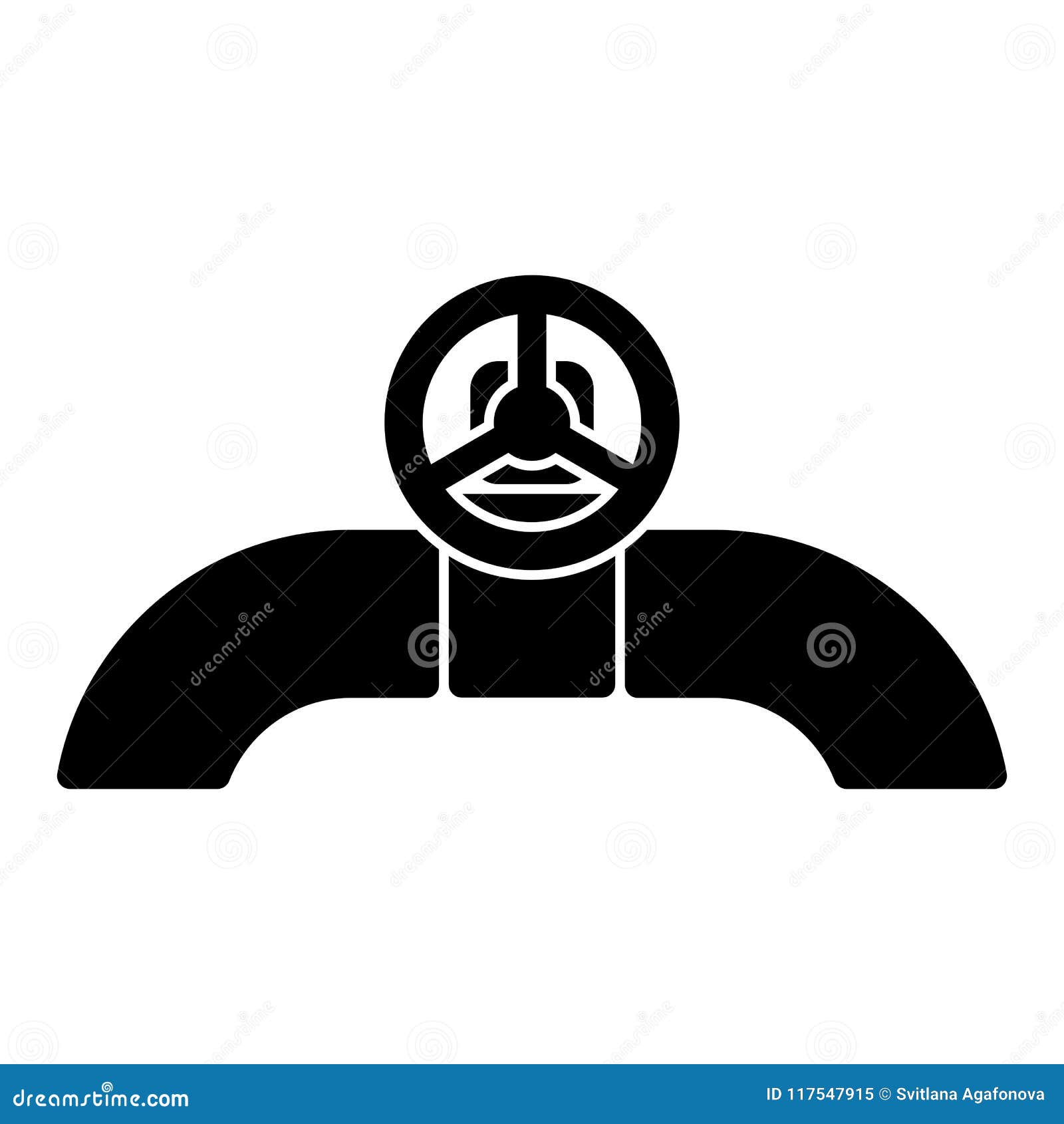 Black Flat Gas Processing Unit Valve Vector Icon Stock Vector ...