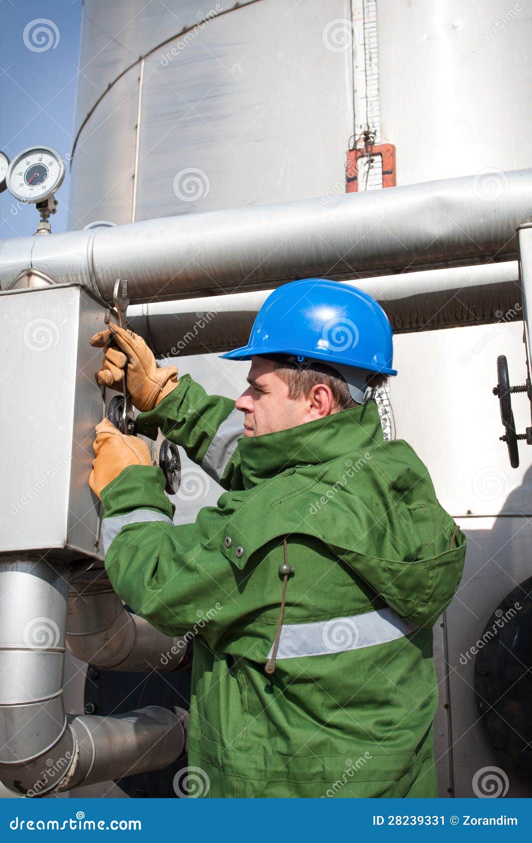 Gas Production Operator stock image. Image of protection - 28239331