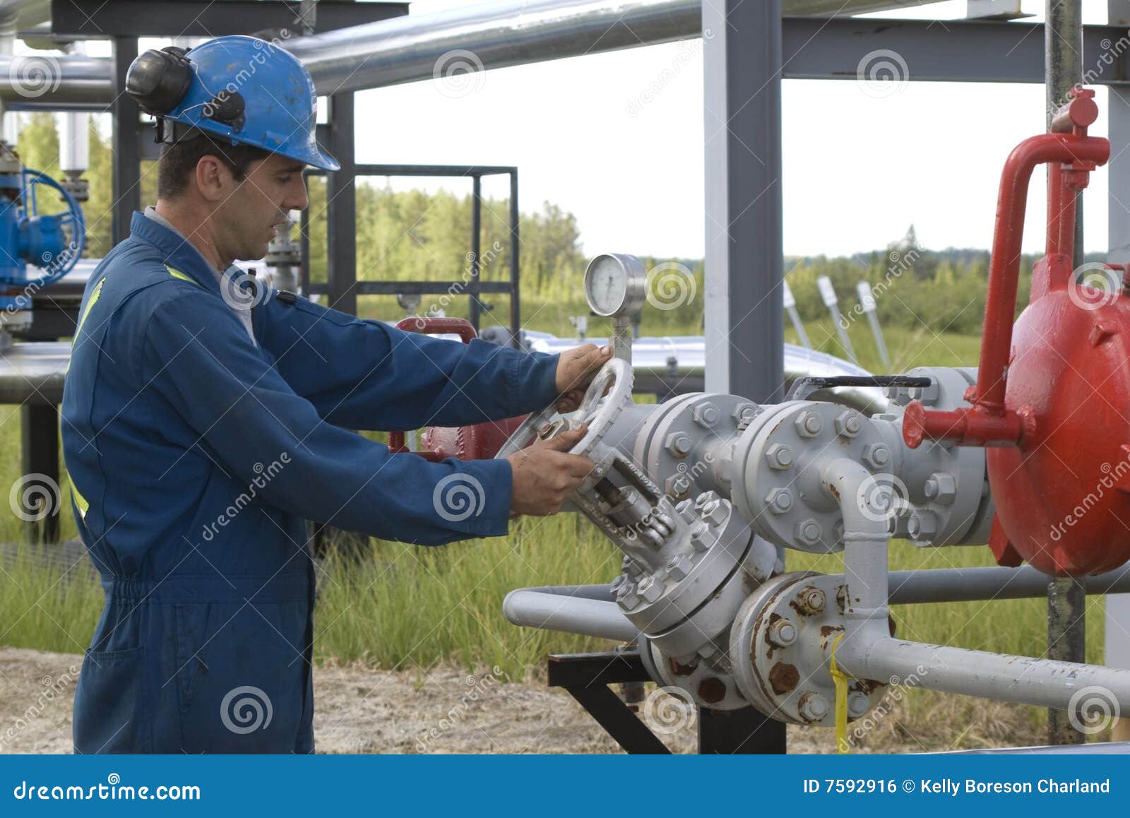 Gas Production Operator stock photo. Image of power, production - 7592916