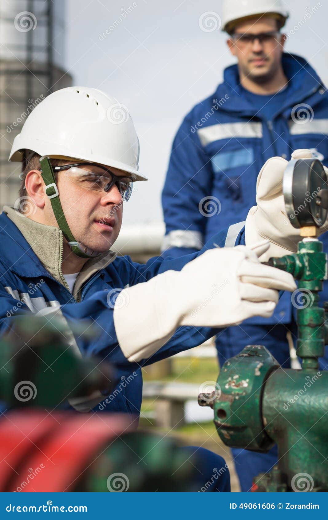 Gas Production Operator stock photo. Image of male, pipe - 49061606