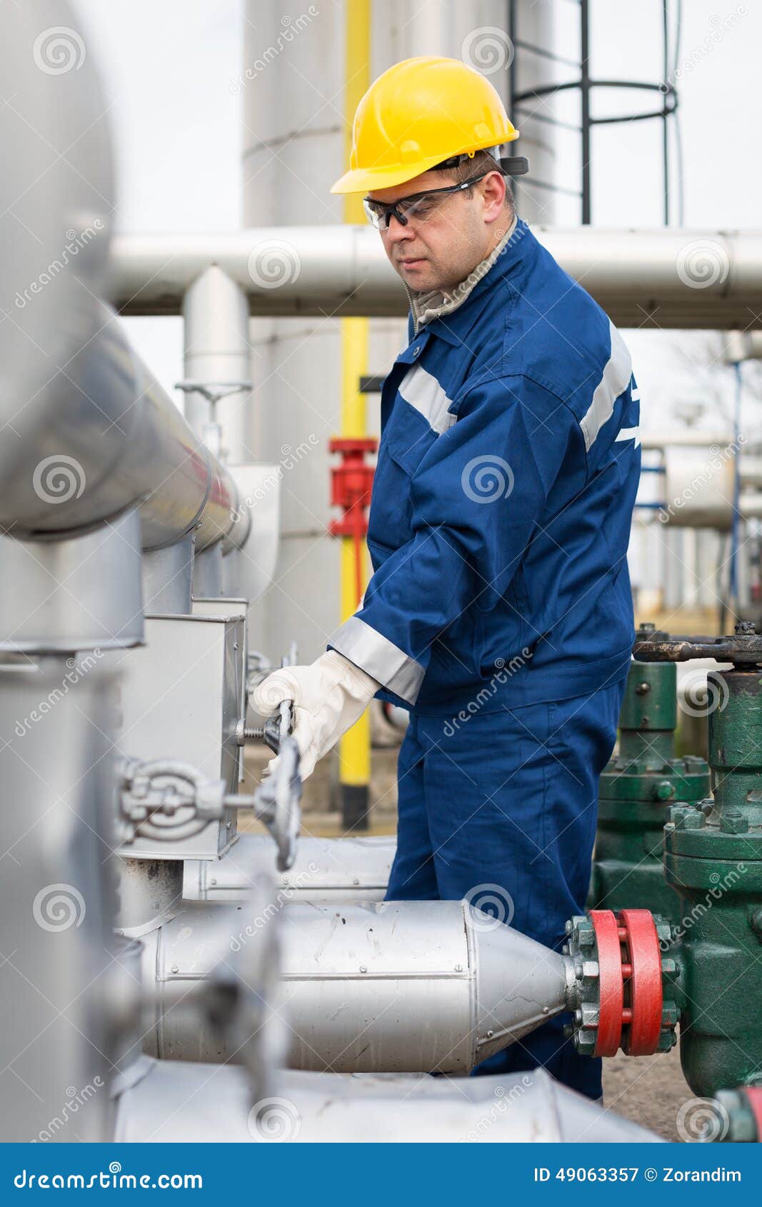 Gas Production Operator stock image. Image of safety - 49063357