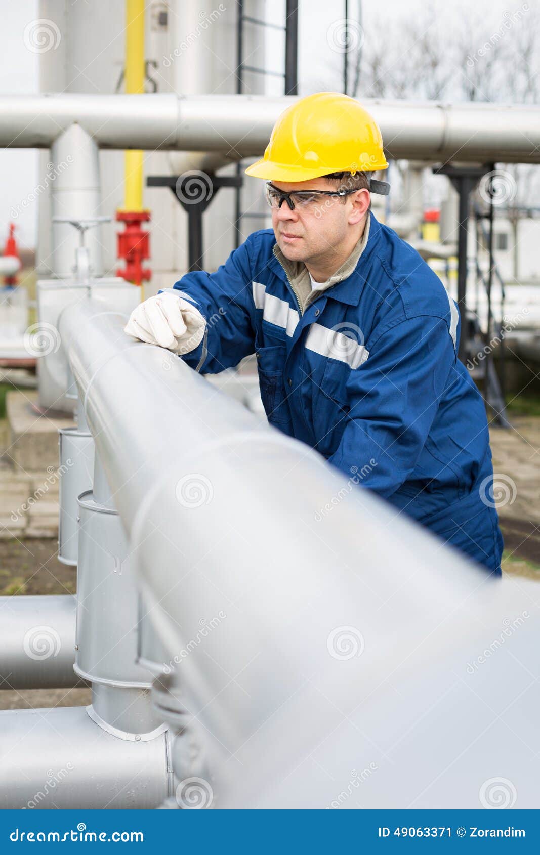 Gas Production Operator stock image. Image of site, natural - 49063371