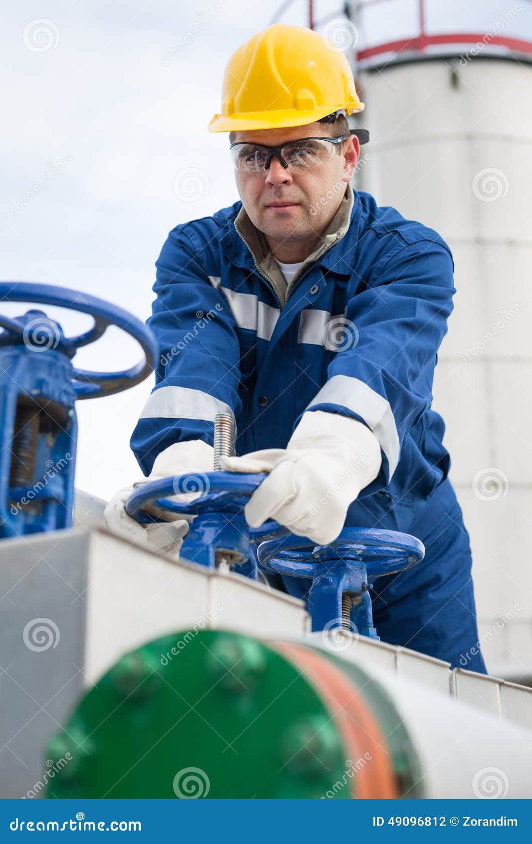 Gas Production Operator stock photo. Image of fossil - 49096812
