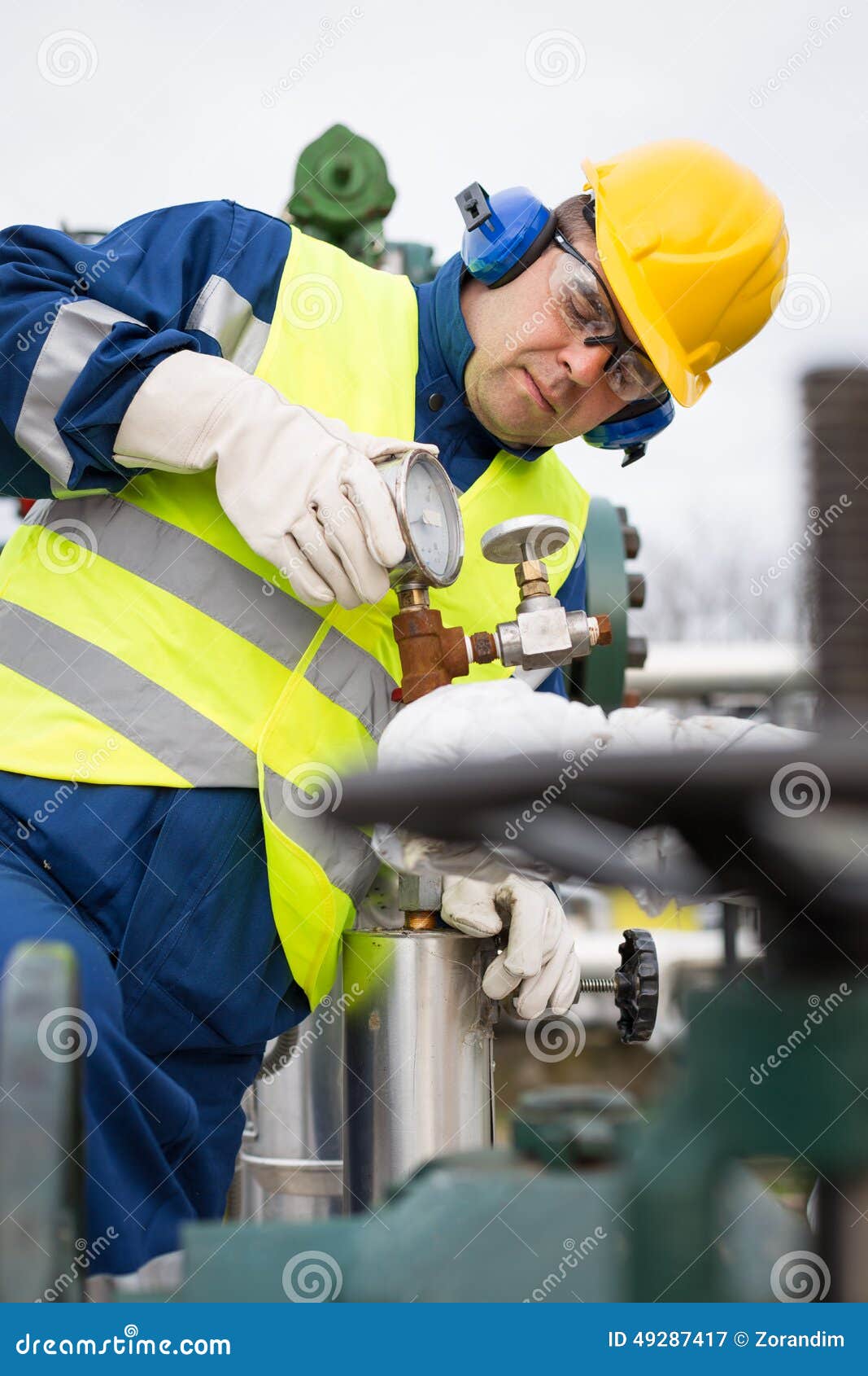 Gas Production Operator stock image. Image of station - 49287417