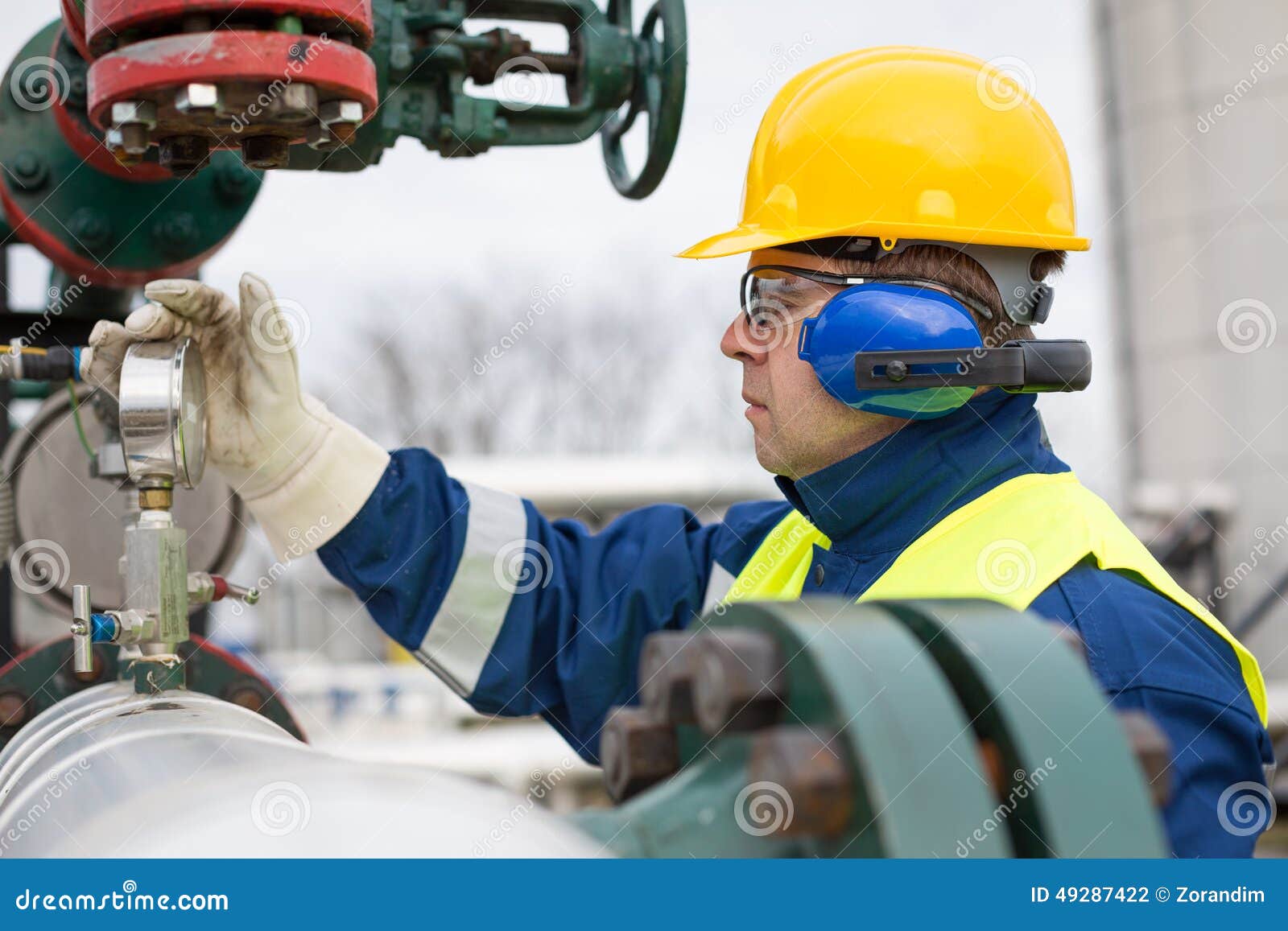 Gas Production Operator stock photo. Image of sector - 49287422