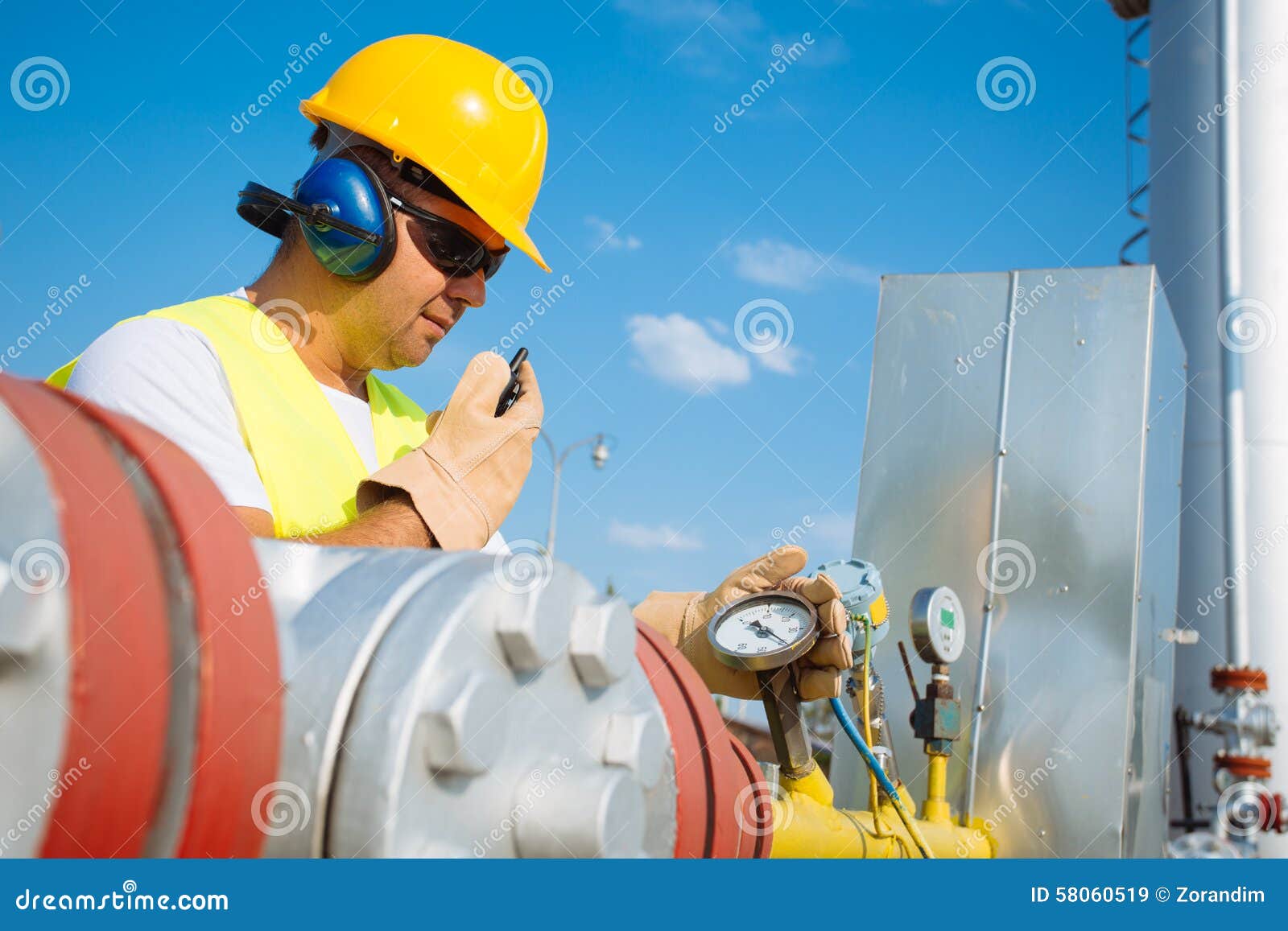 Gas Production Operator stock image. Image of person - 58060519