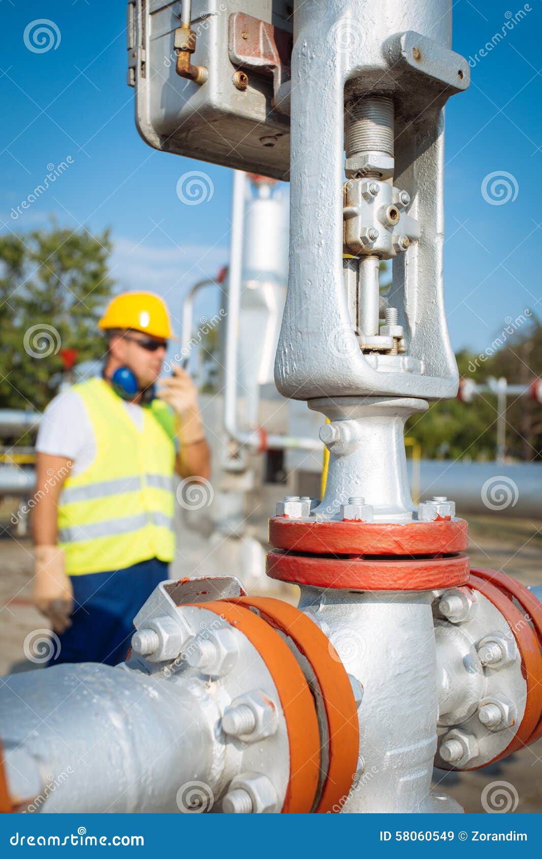 Gas Production Operator stock image. Image of technology - 58060549