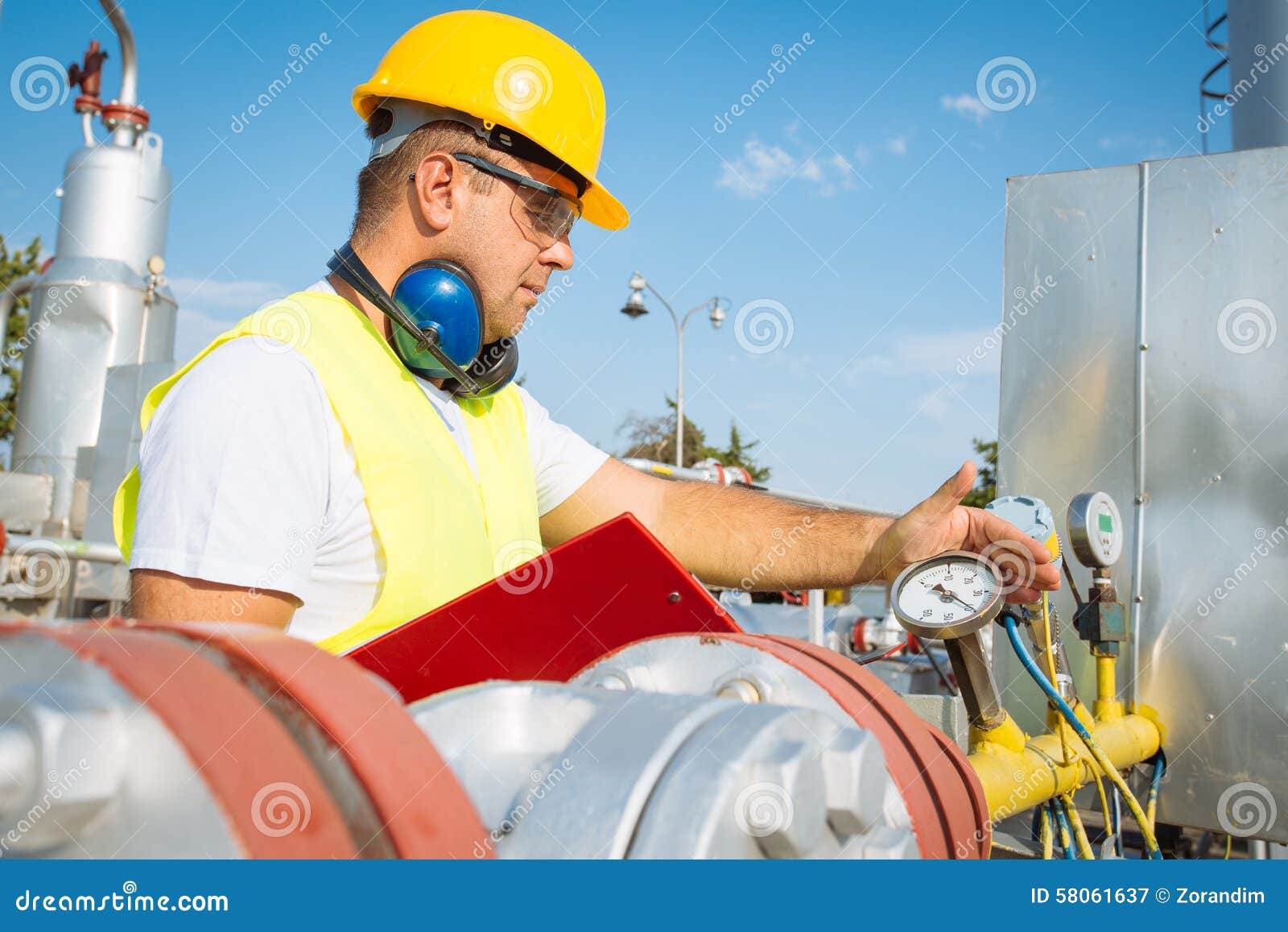 Gas Production Operator stock image. Image of worker - 58061637