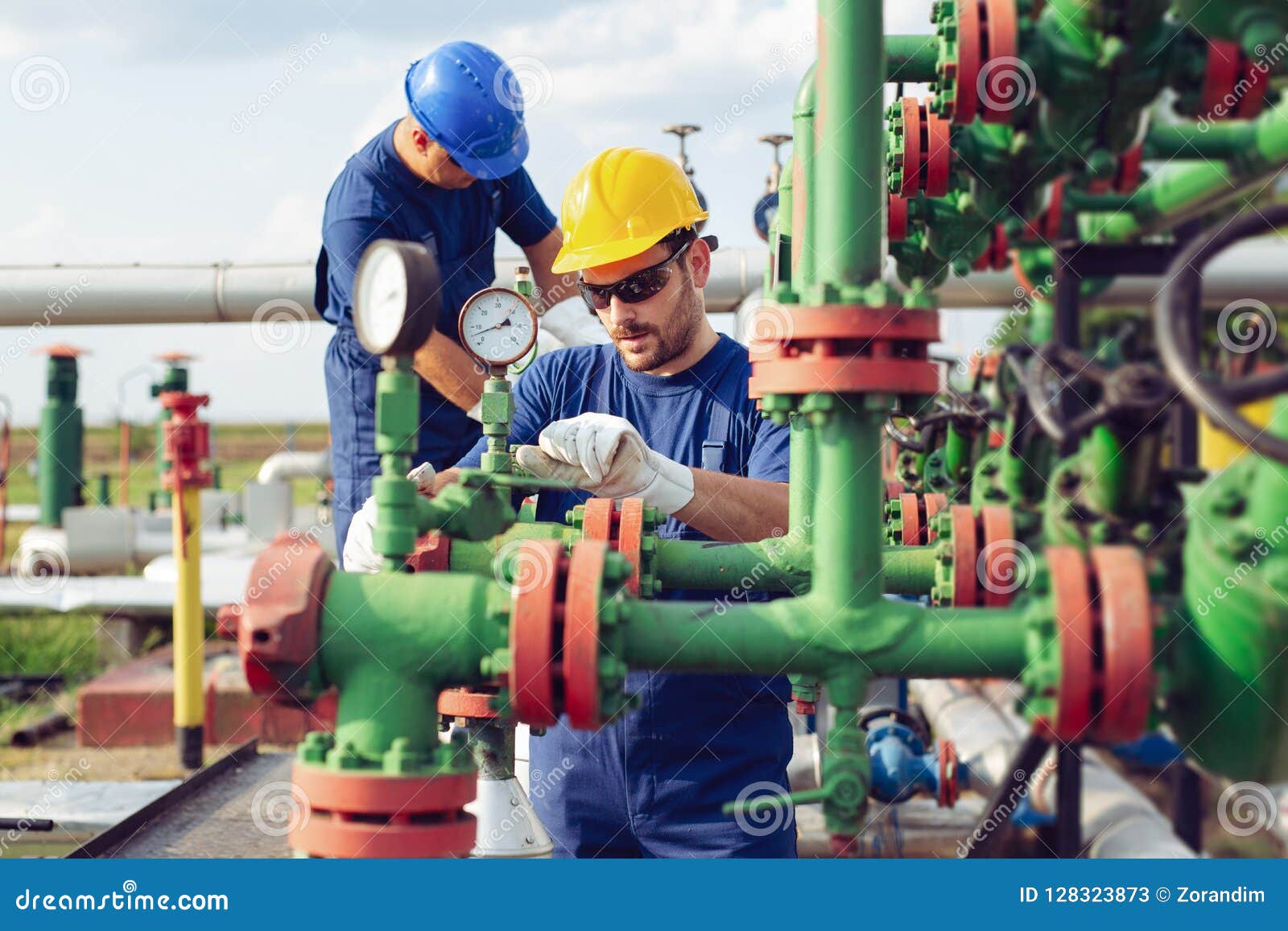 Gas Production Operators stock image. Image of inside - 128323873