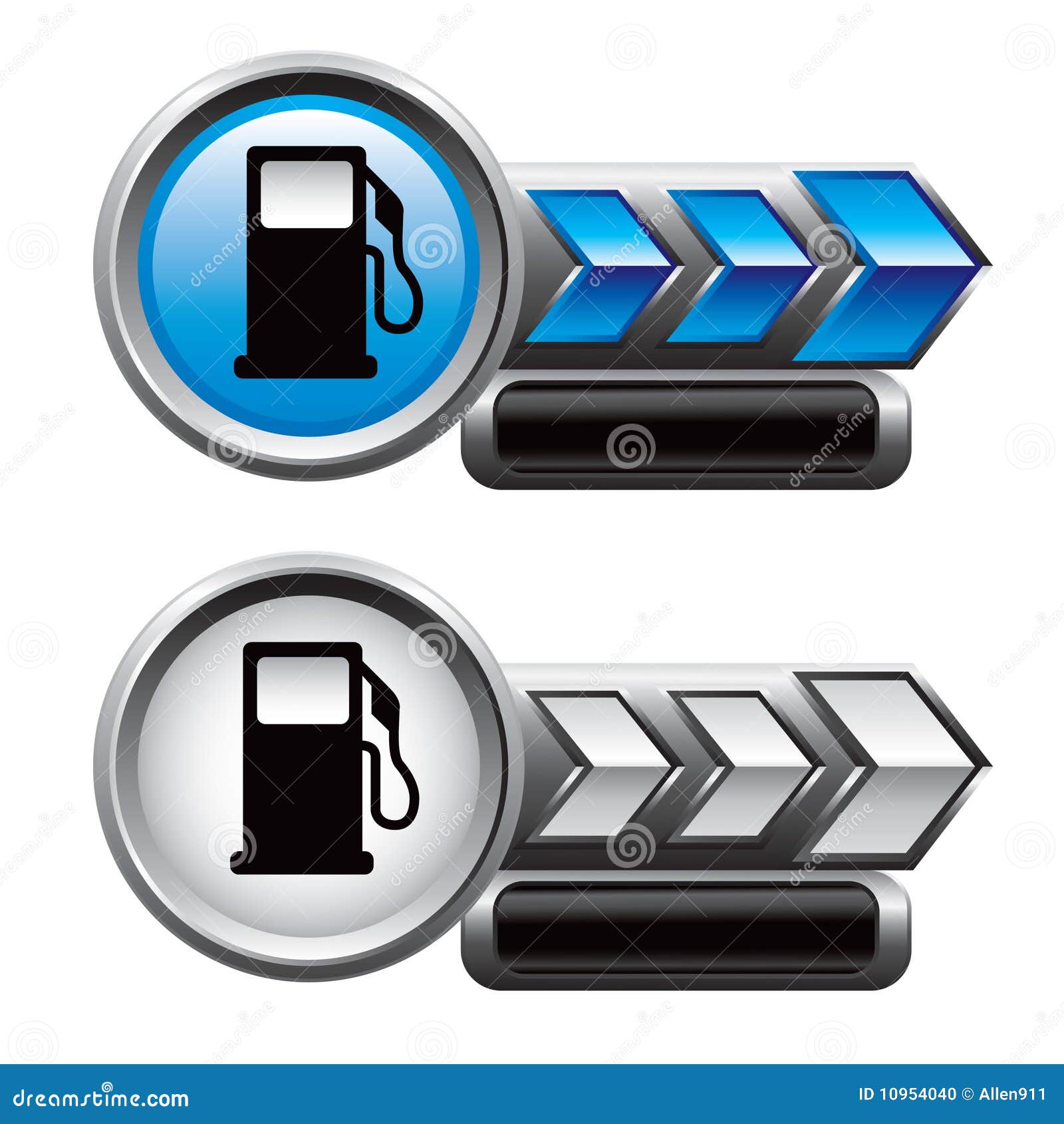 Gas Pump on Blue and White Arrows Stock Vector - Illustration of ...