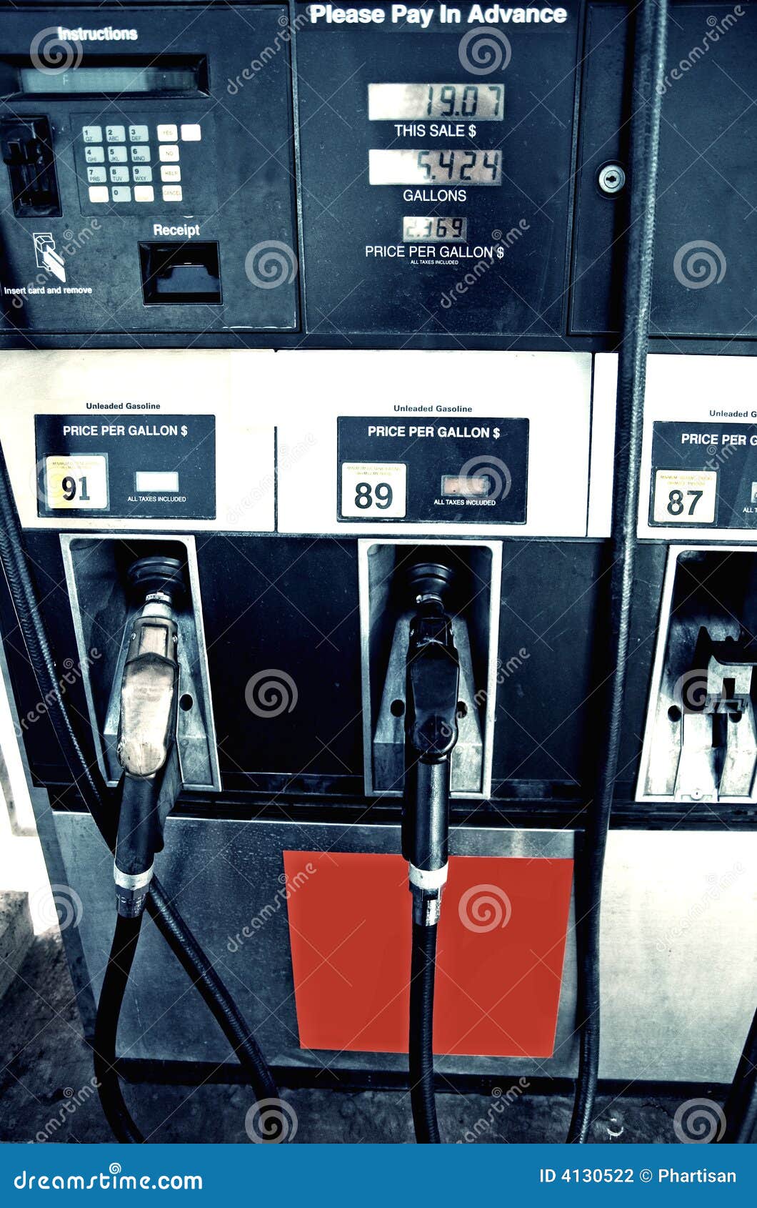 Gas Pump at Filling Stations Stock Photo - Image of nozzle, global: 4130522