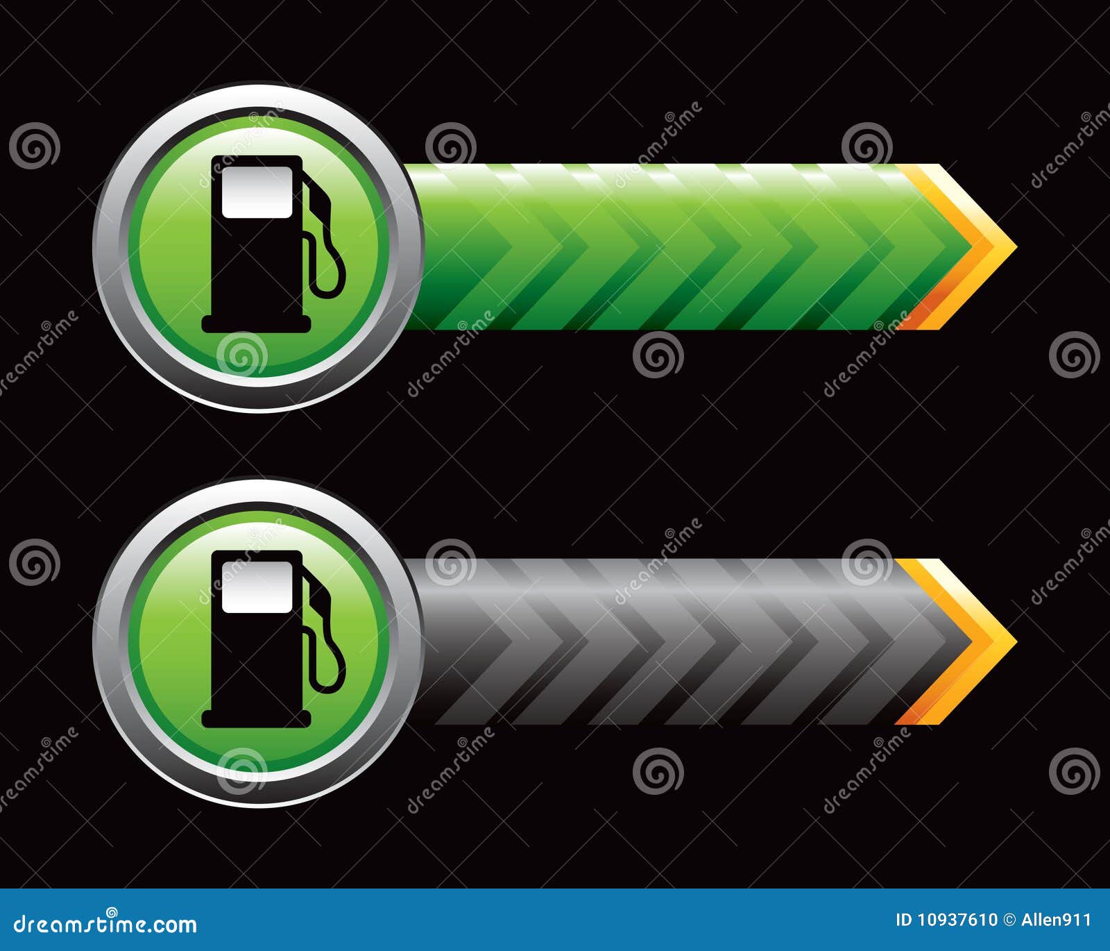 Gas Pump in Green and Black Arrows Stock Vector - Illustration of color ...