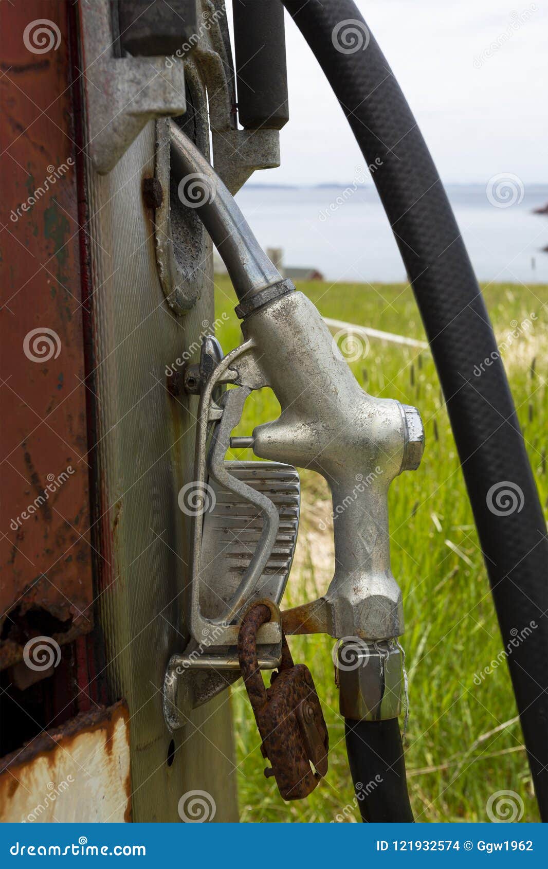 Gas pump handle stock photo. Image of eged, handle, obsolete - 121932574
