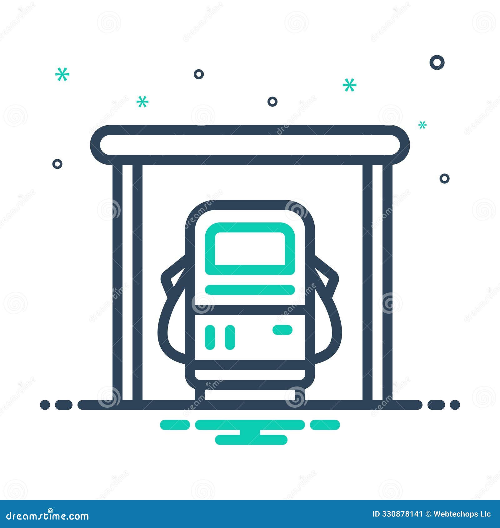 Mix Icon for Gas Pump, Fuel and Petrol Stock Illustration ...