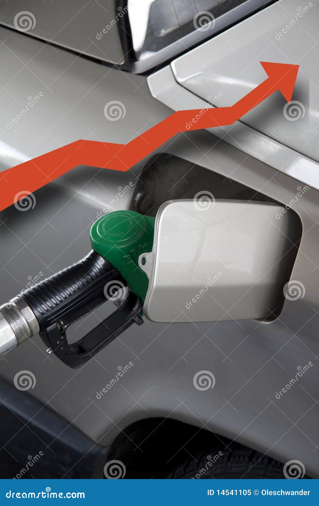 Gas pump with red arrow up stock image. Image of crisis - 14541105