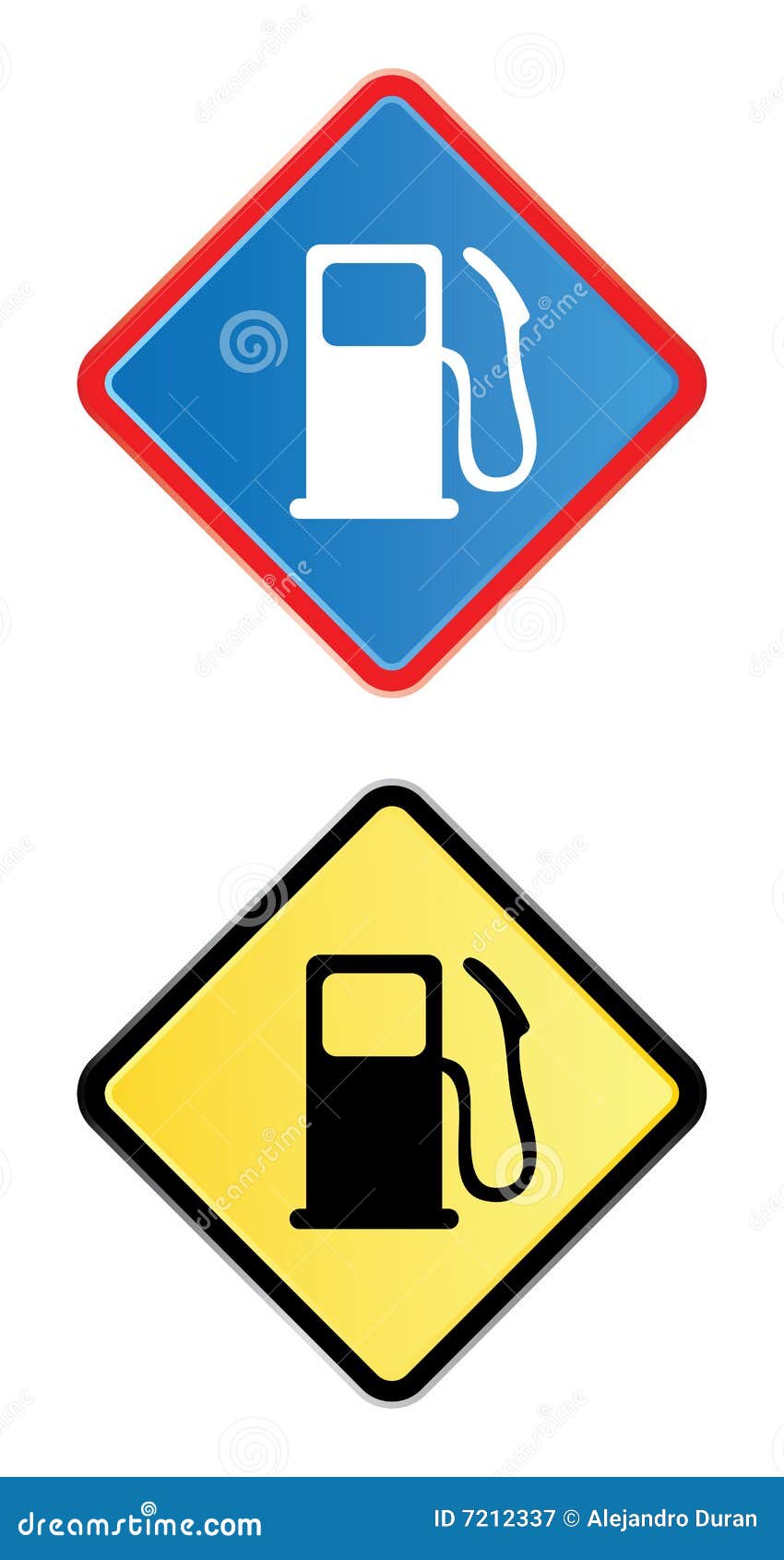 Gas pump road sign stock vector. Illustration of energy - 7212337