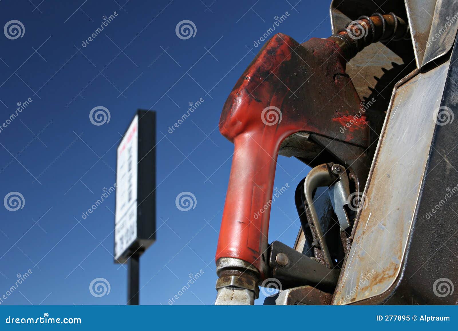 Gas pump with sign stock image. Image of petroleum, expensive - 277895