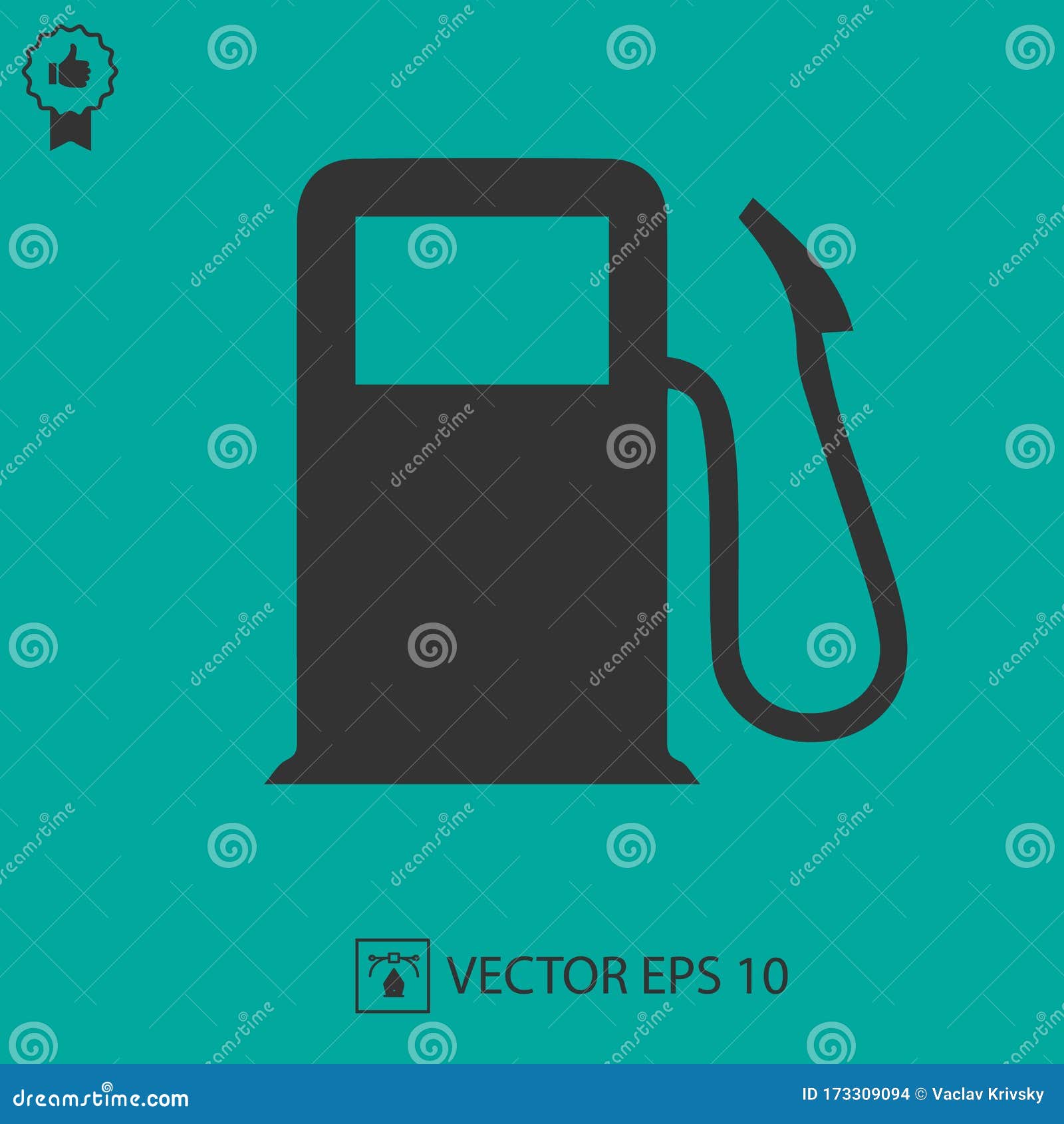 Gas Pump Vector Icon Eps 10 Stock Vector - Illustration of drawing ...