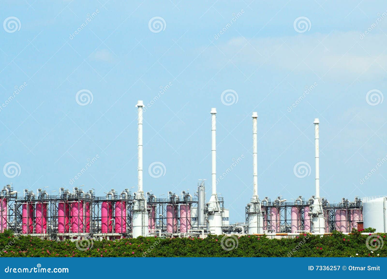 Gas refinery stock image. Image of white, industry, treatment - 7336257