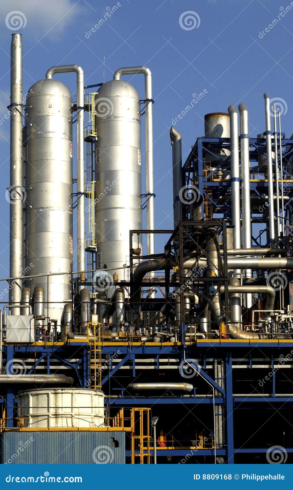 Gas refinery stock photo. Image of plant, orange, blue - 8809168