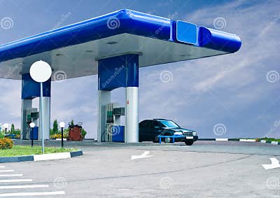 Gas refuel station stock image. Image of energy, motor - 4142547