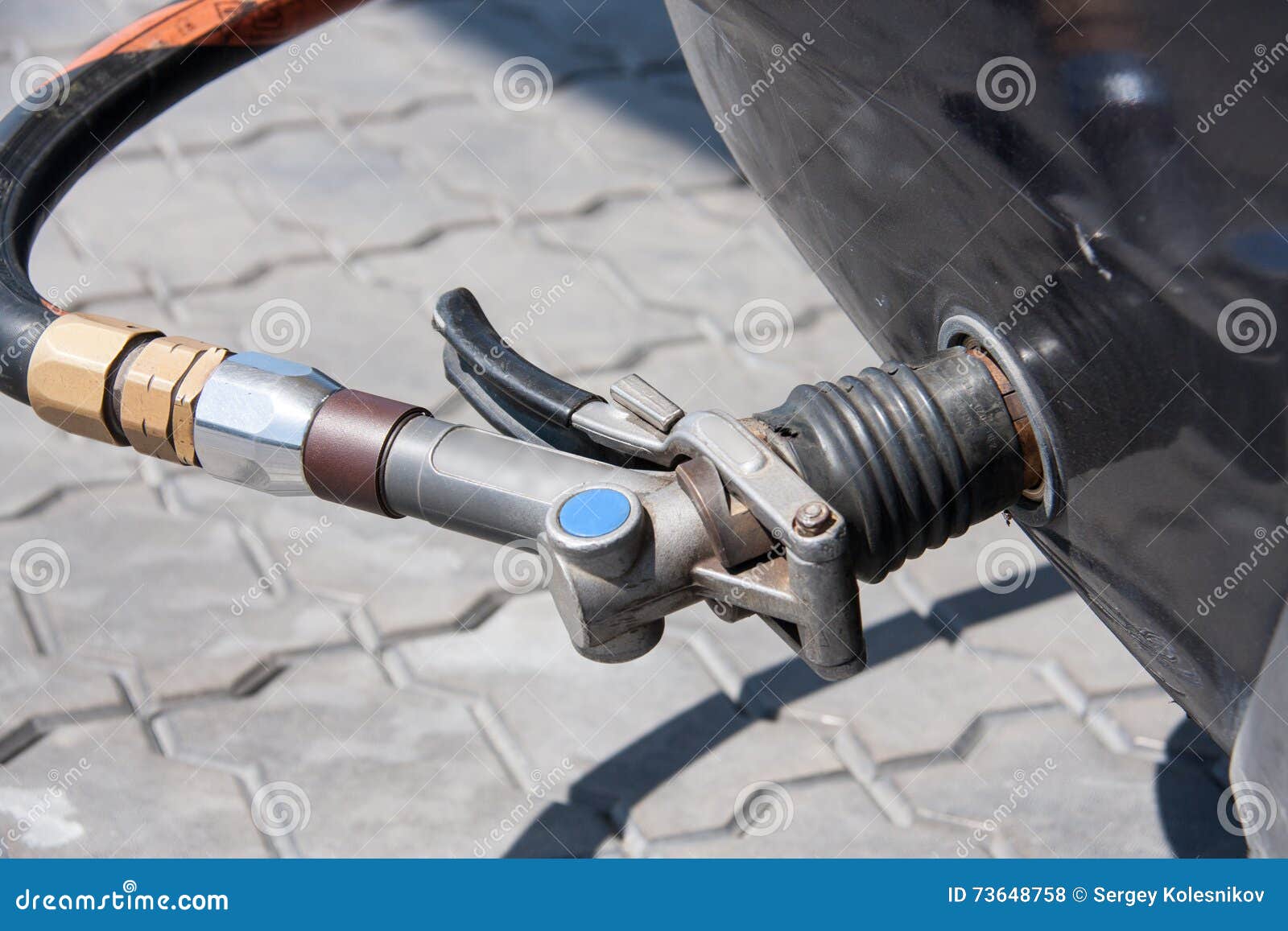 Gas Refueling a Car at Station Close-up Stock Photo - Image of ...